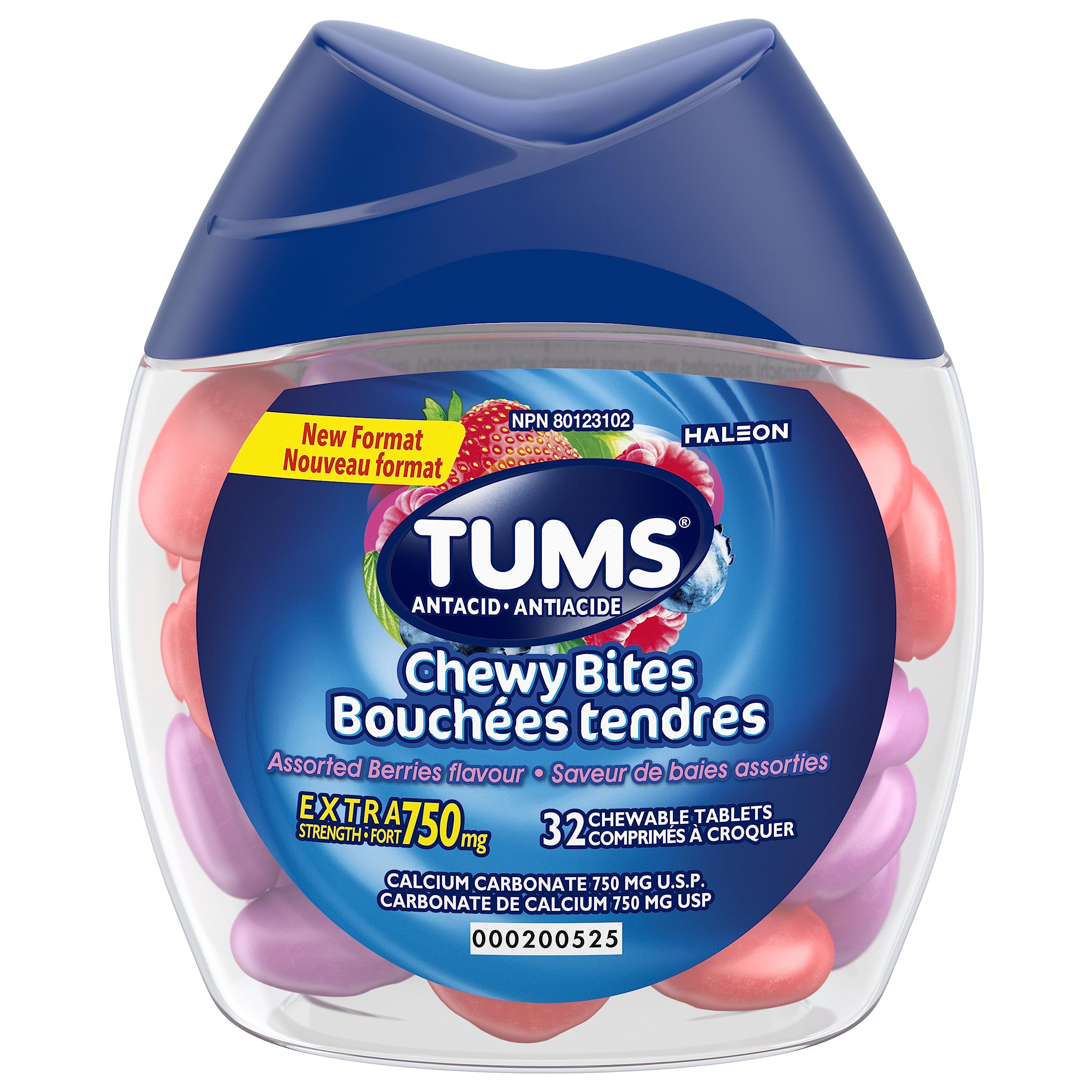 Tums Chewy Bites, Assorted berries flavour, Antacid for Heartburn ...