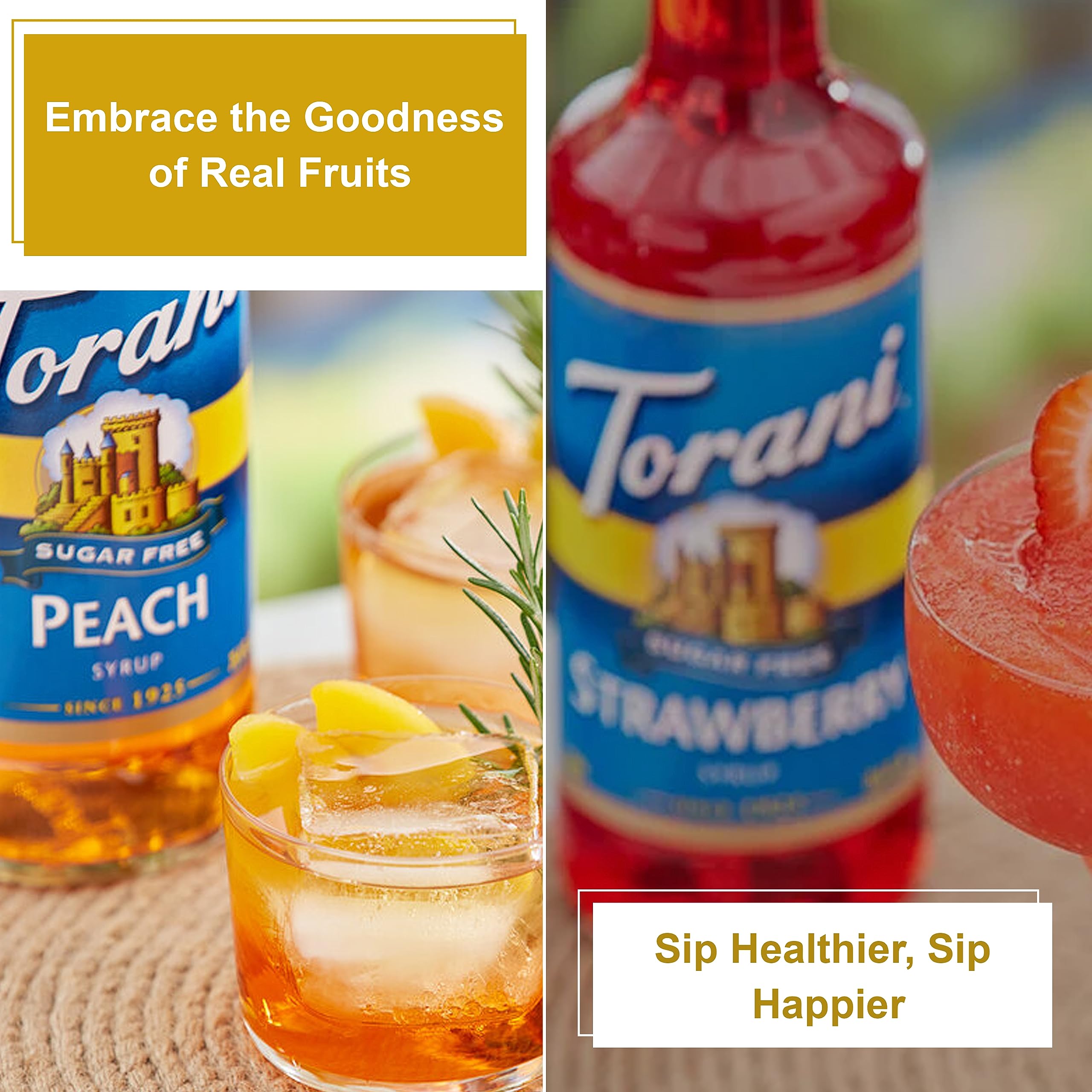 Snapklik.com : Torani Sugar-Free Syrup Trio - Peach, Strawberry ...