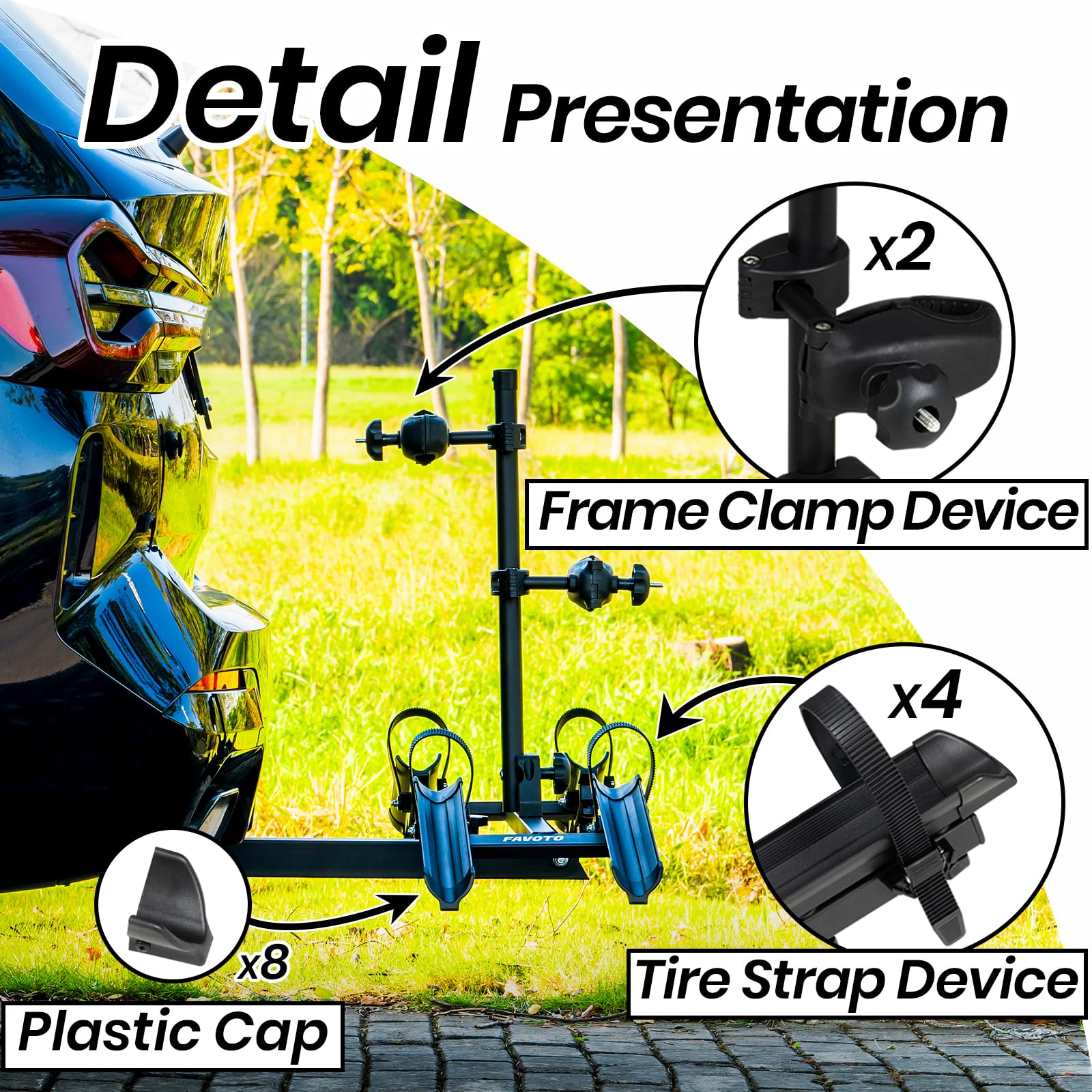 Snapklik.com : Favoto Hitch Bicycle Car Rack - Cars SUVs Bike Rack For ...