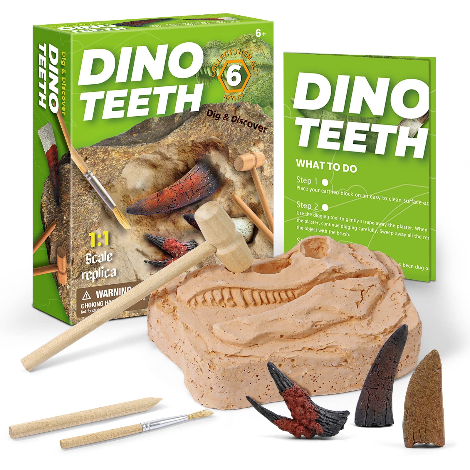 Buy Mega Dinosaur Dig Kit - Dig up Real Simulation Dinosaur Tooth ...