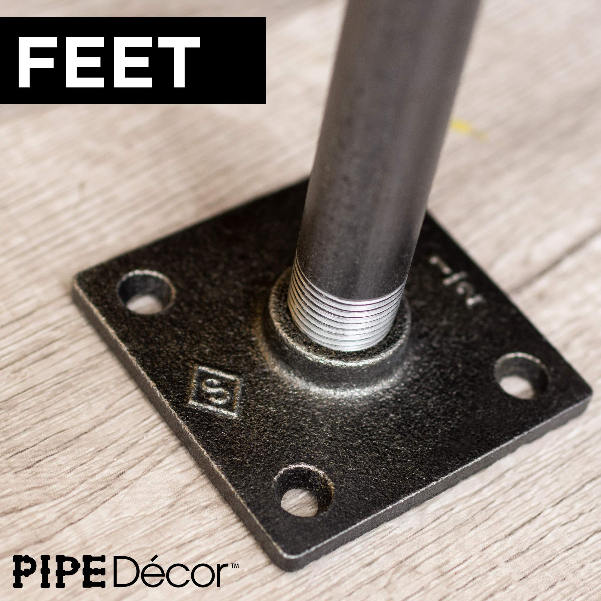 Buy PIPE DÉCOR 1/2" Industrial Flange NEW Square Design Half Inch ...