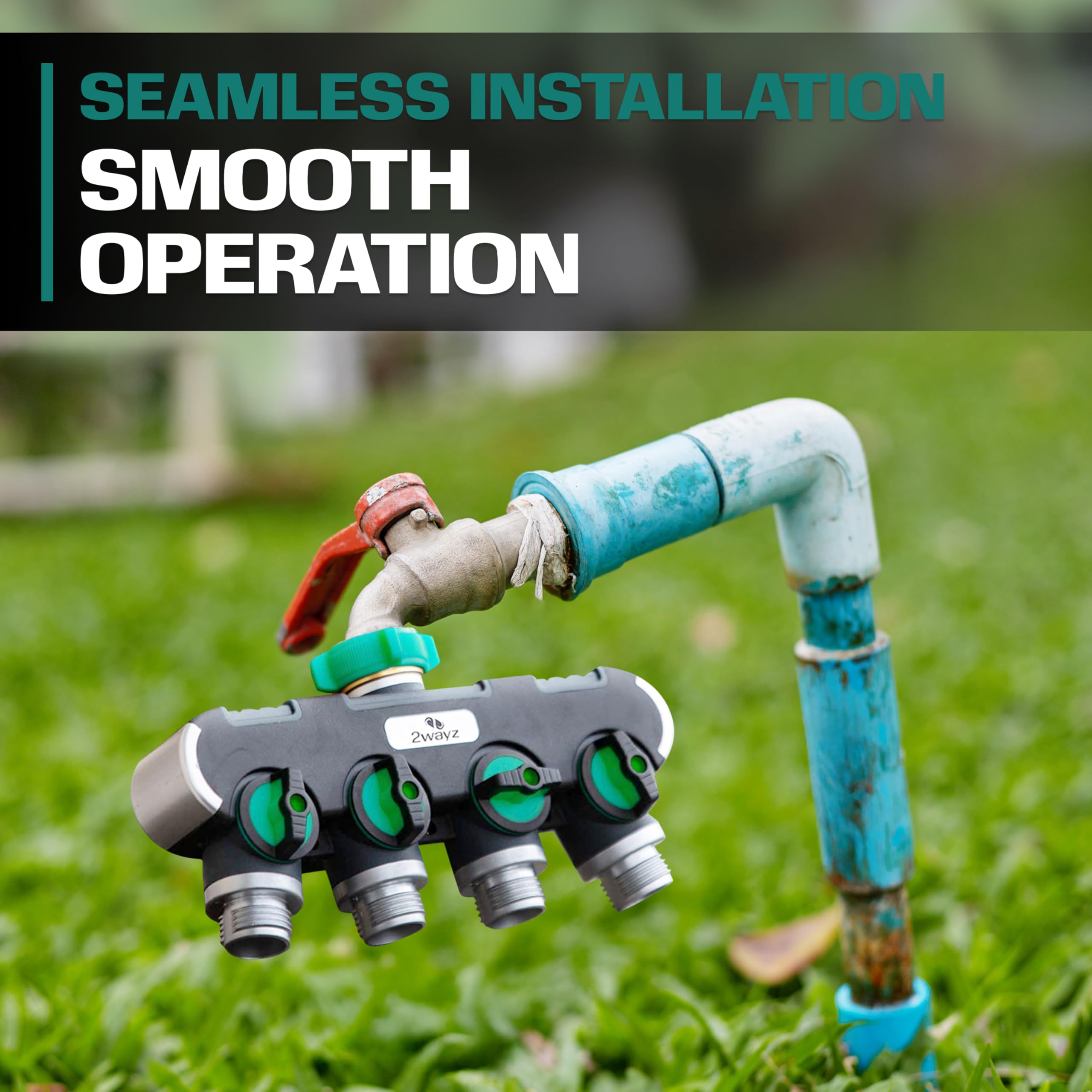 Snapklik.com : 2 Wayz 4 Way Garden Hose Splitter, Heavy Duty, Water ...