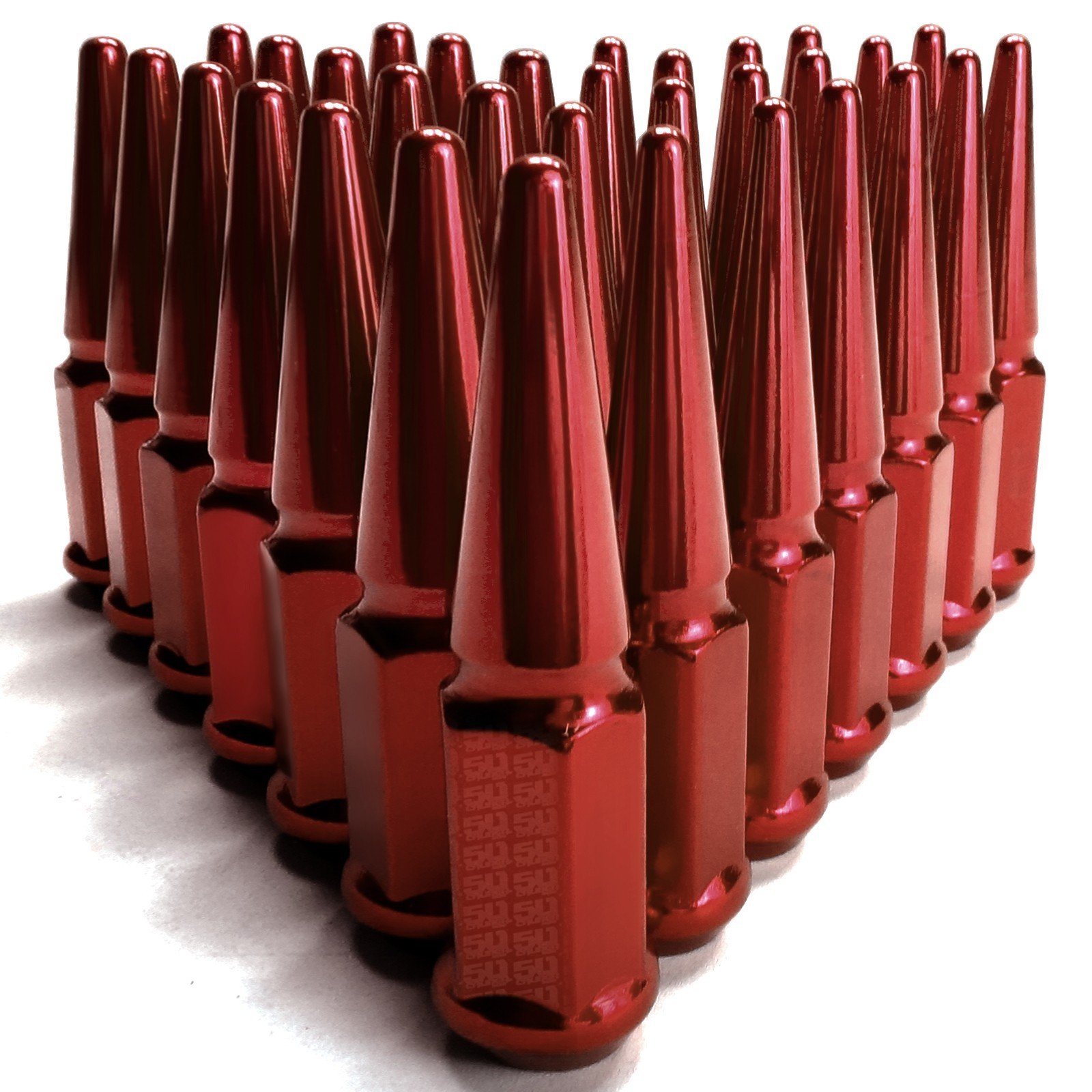 Twisted Spline Spike Lug Nuts Kit Red | atelier-yuwa.ciao.jp