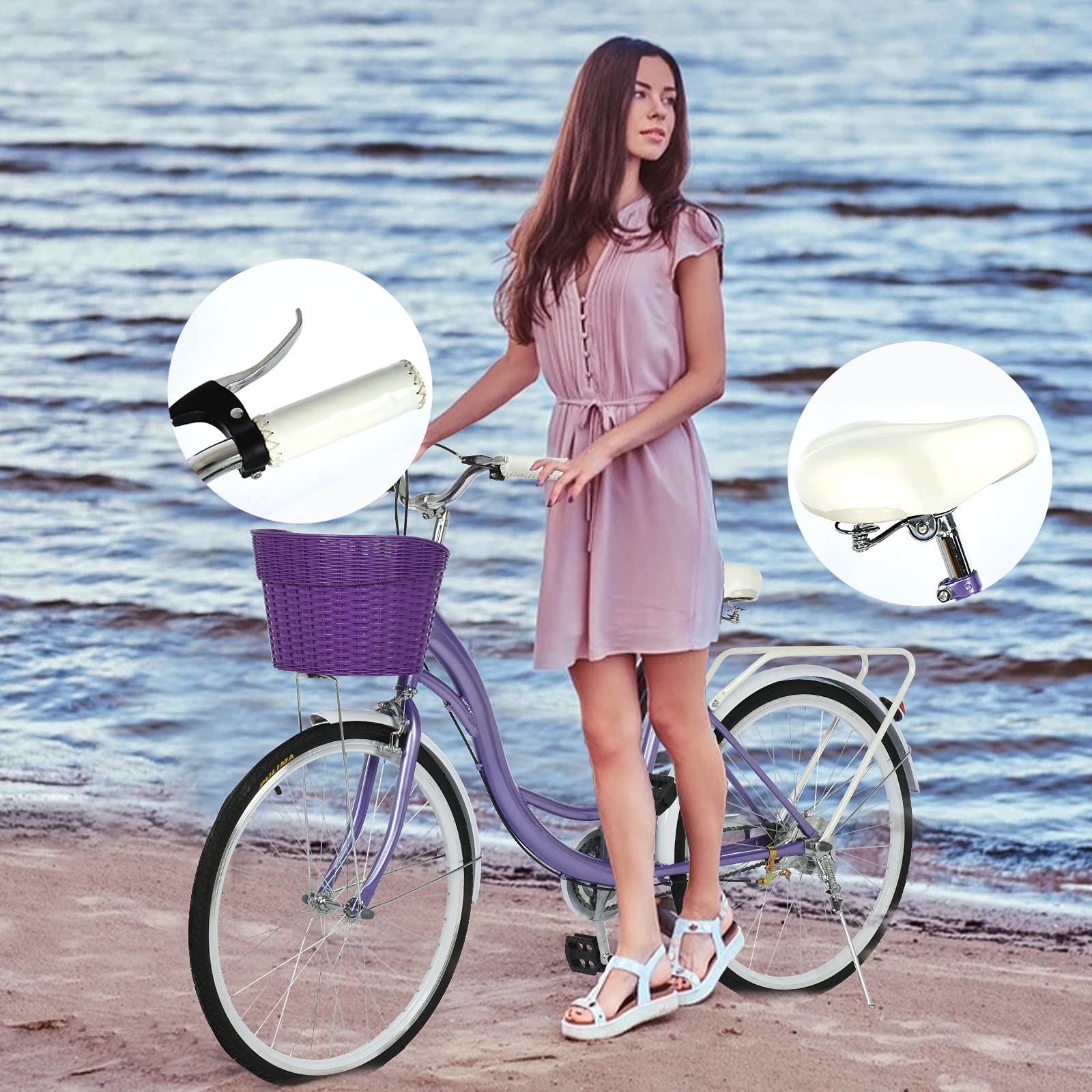 Review: 26-Inch Womens Comfort Bikes - Beach Cruiser Bike - Flat Iron Bike