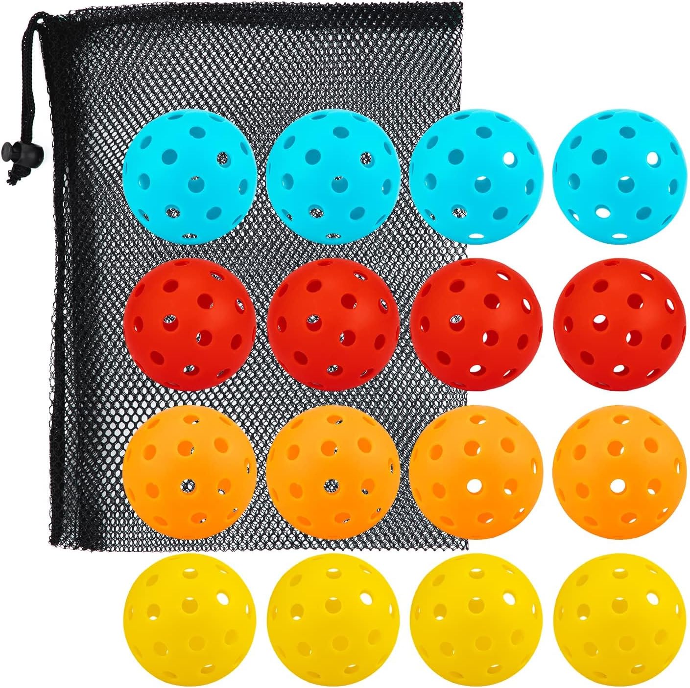 USAPA Approved Outdoor Pickleball Balls - 16 Pack of 40 Holes ...
