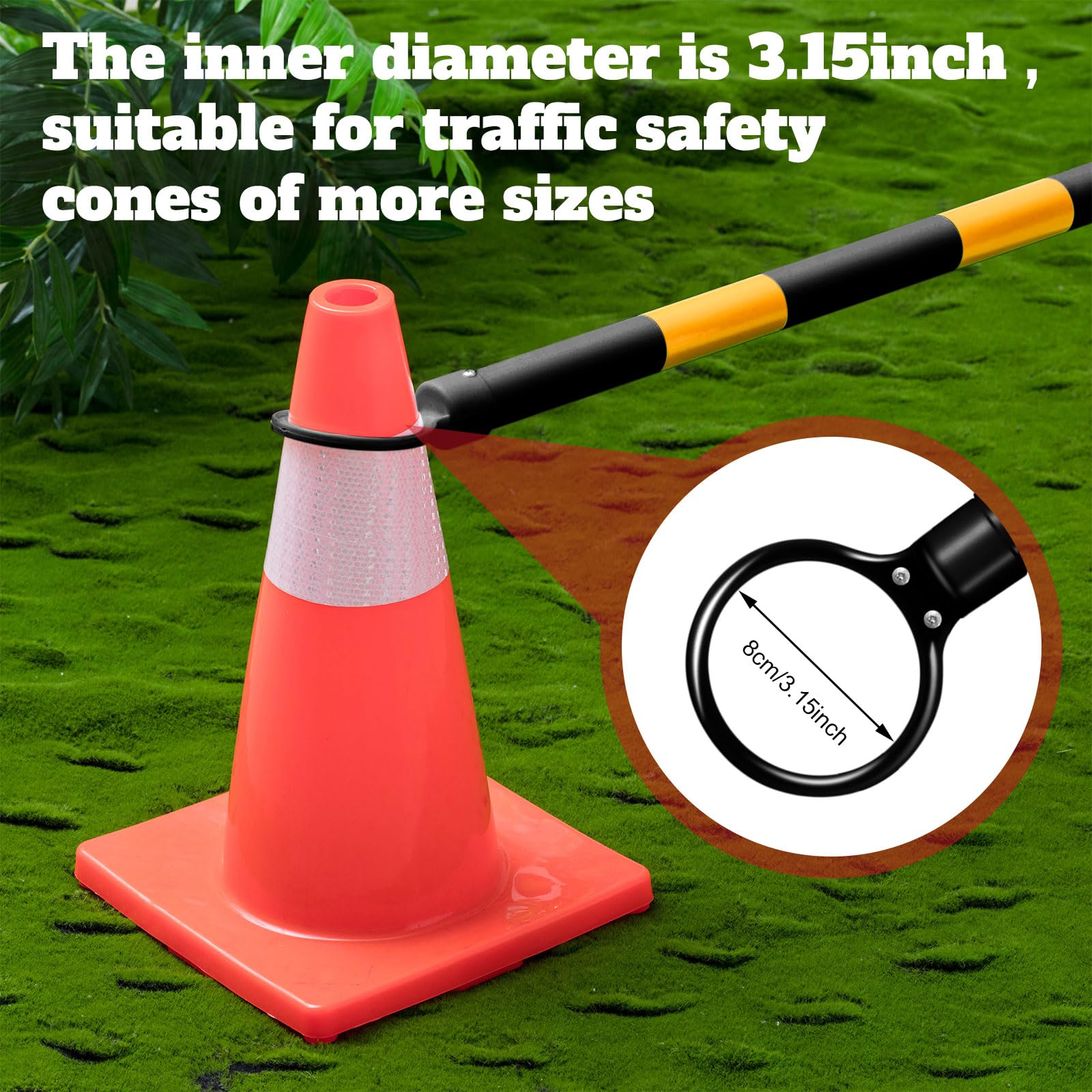 Snapklik.com : Kanayu 4 Pcs Retractable Traffic Safety Cone Bar