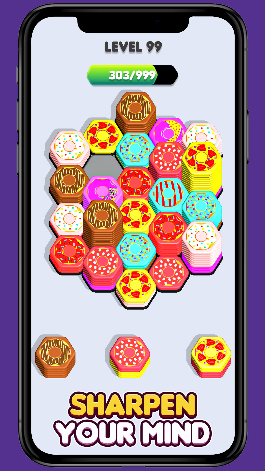 Hexa Sort Donut Stack Color Puzzle Hexa Sorting Donut Match Sort Merge Master Hexa Block Puzzle