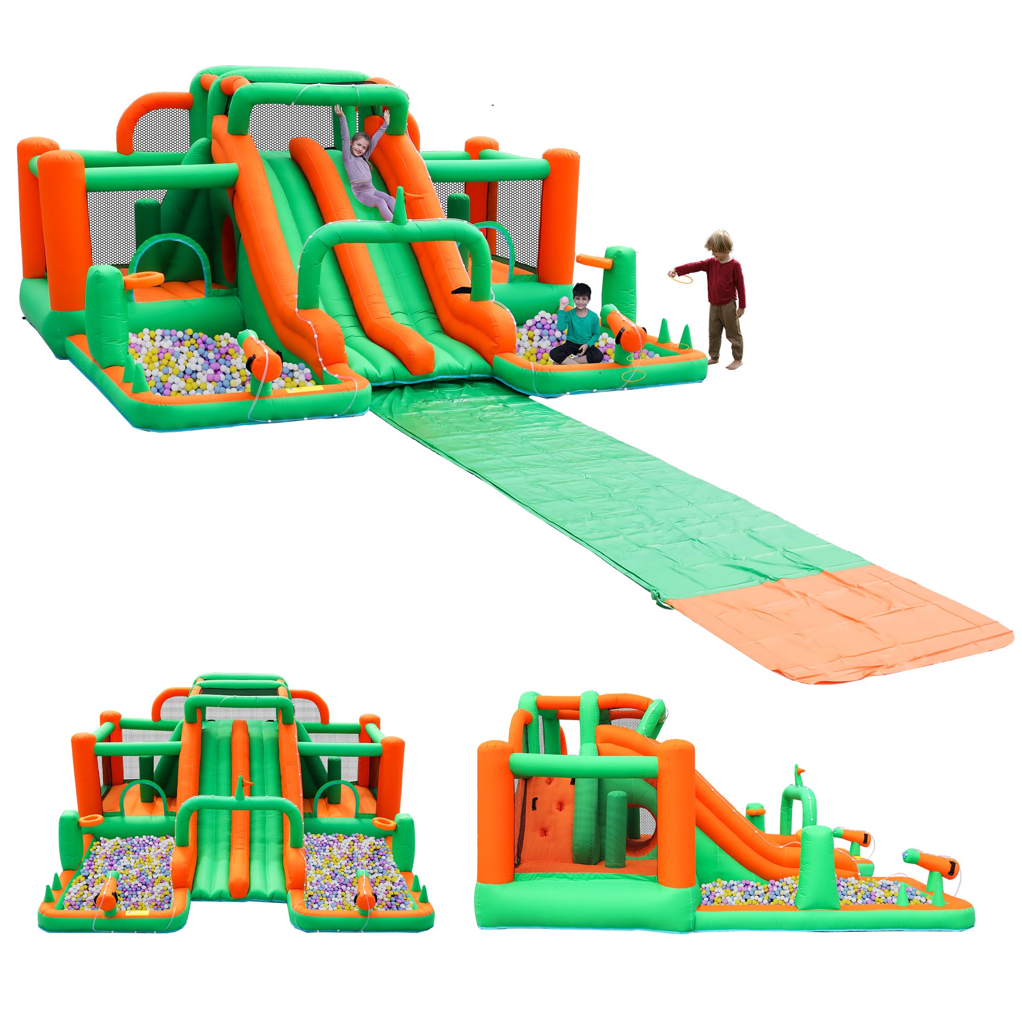 Amazon.com: INFLATEFLY Bounce House Big Water Slide for Kids Bouncy ...