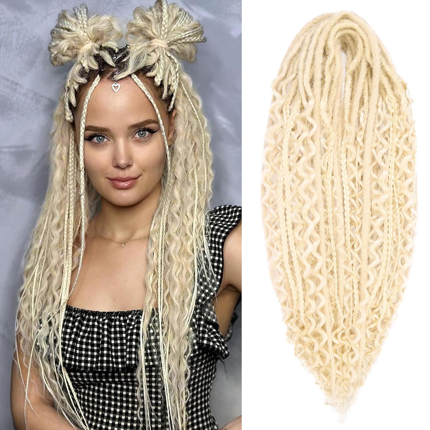Amazon.com : Leeven 30 Strands Double Ended Dreadlock Extensions 24 ...