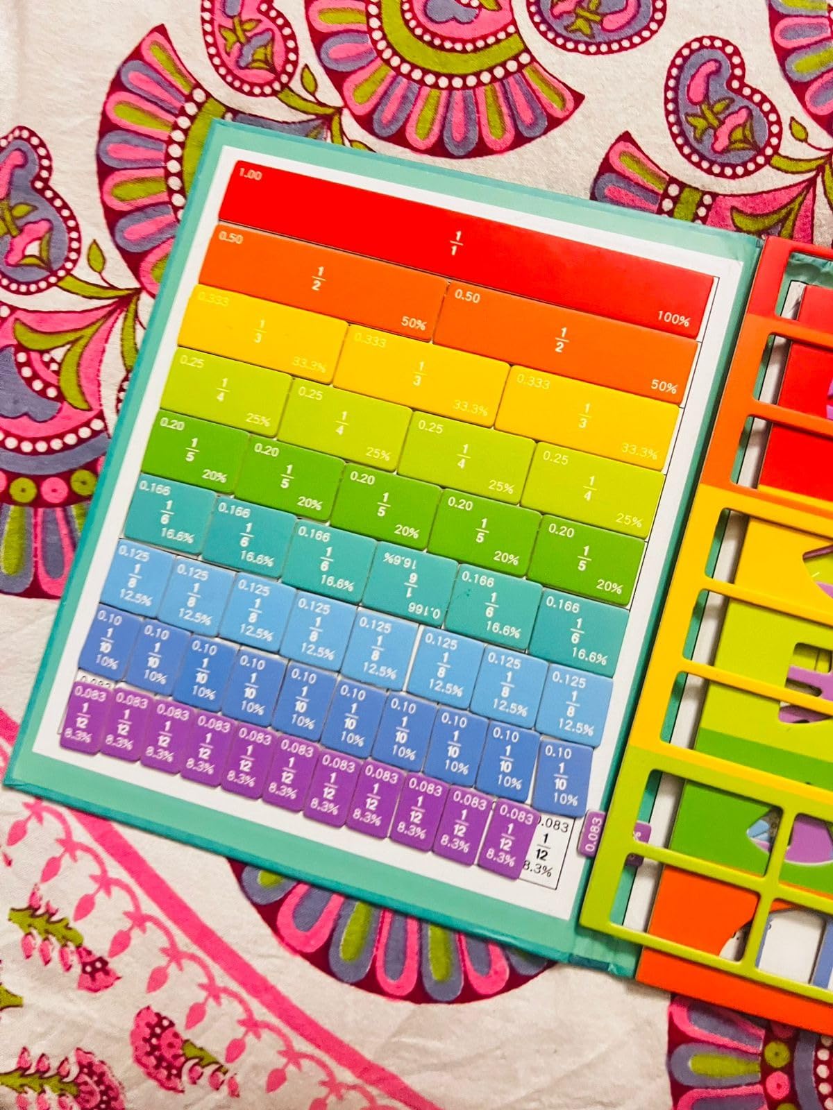 Buy Shop Home Essentials Arithmetic Learning Magnetic Fractions Book ...