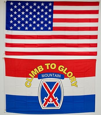 Amazon.com : RFCO 10TH Mountain Division Climb to Glory 3'x5' Polyester ...