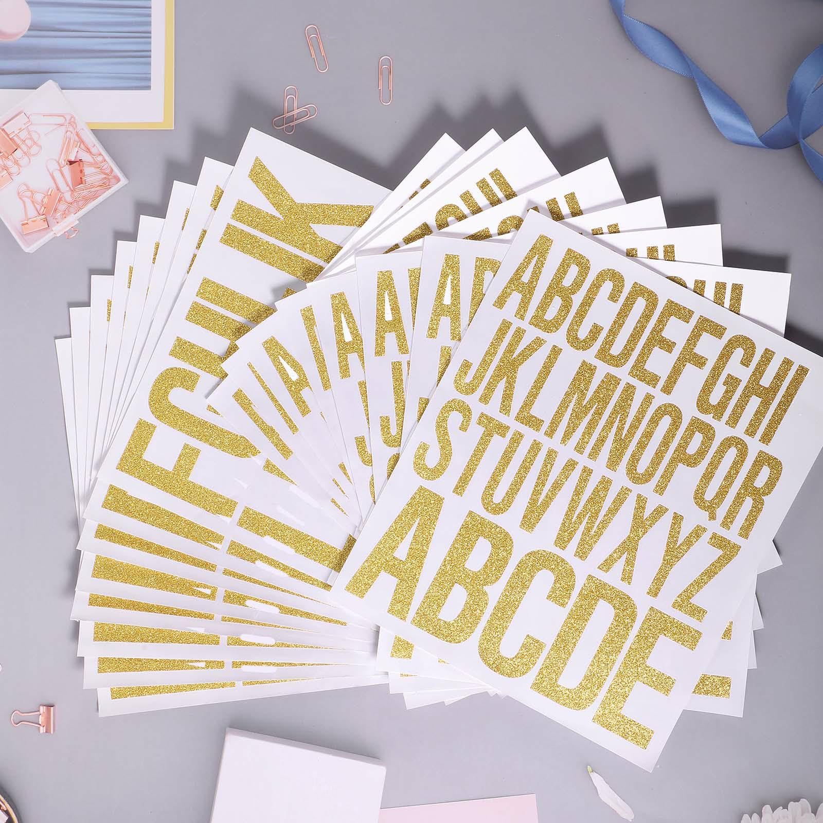Snapklik.com : Gersoniel 8 Sheet Glitter Letter Stickers Vinyl Alphabet ...