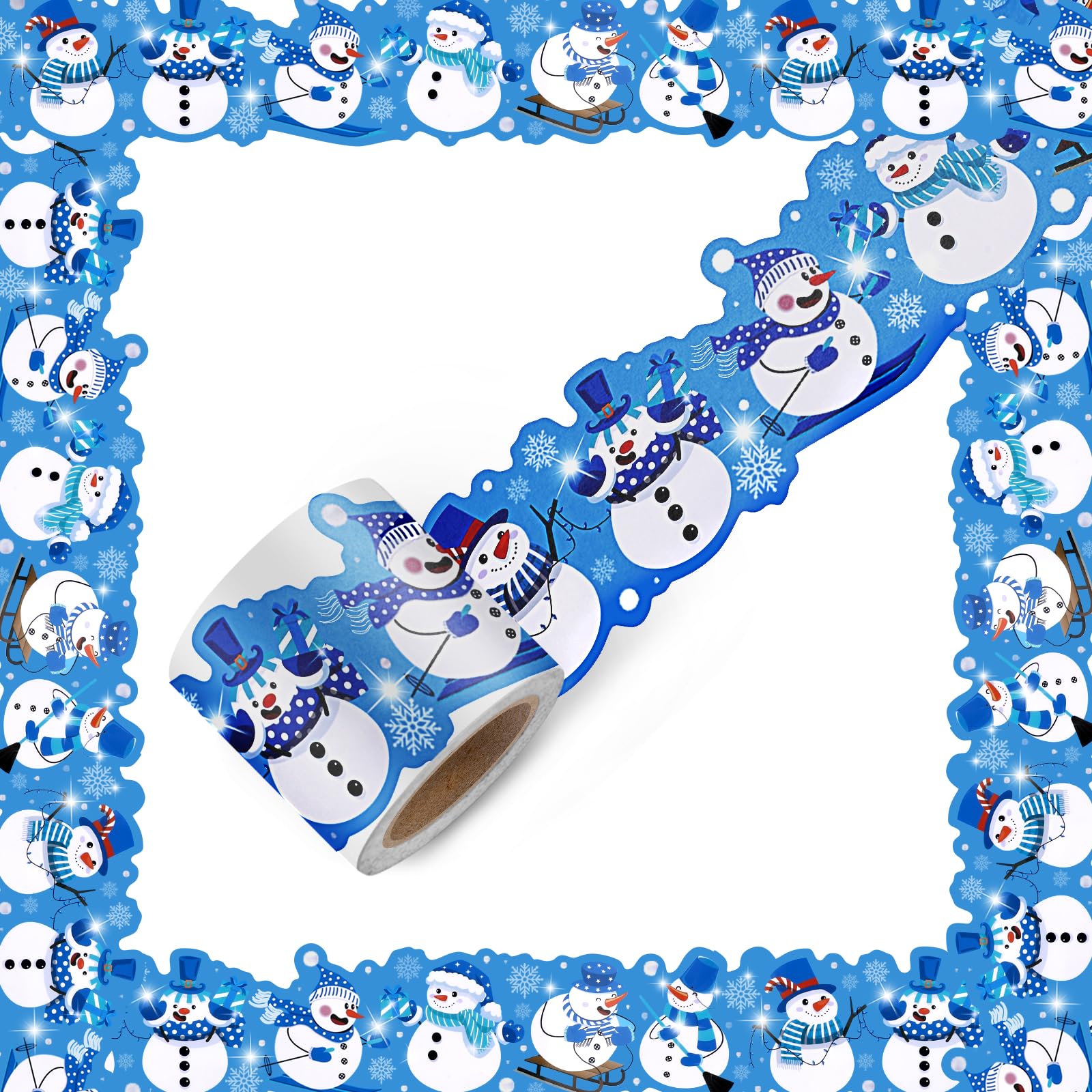 Snapklik.com : 68 Feet Snowman Borders For Bulletin Board, Winter ...