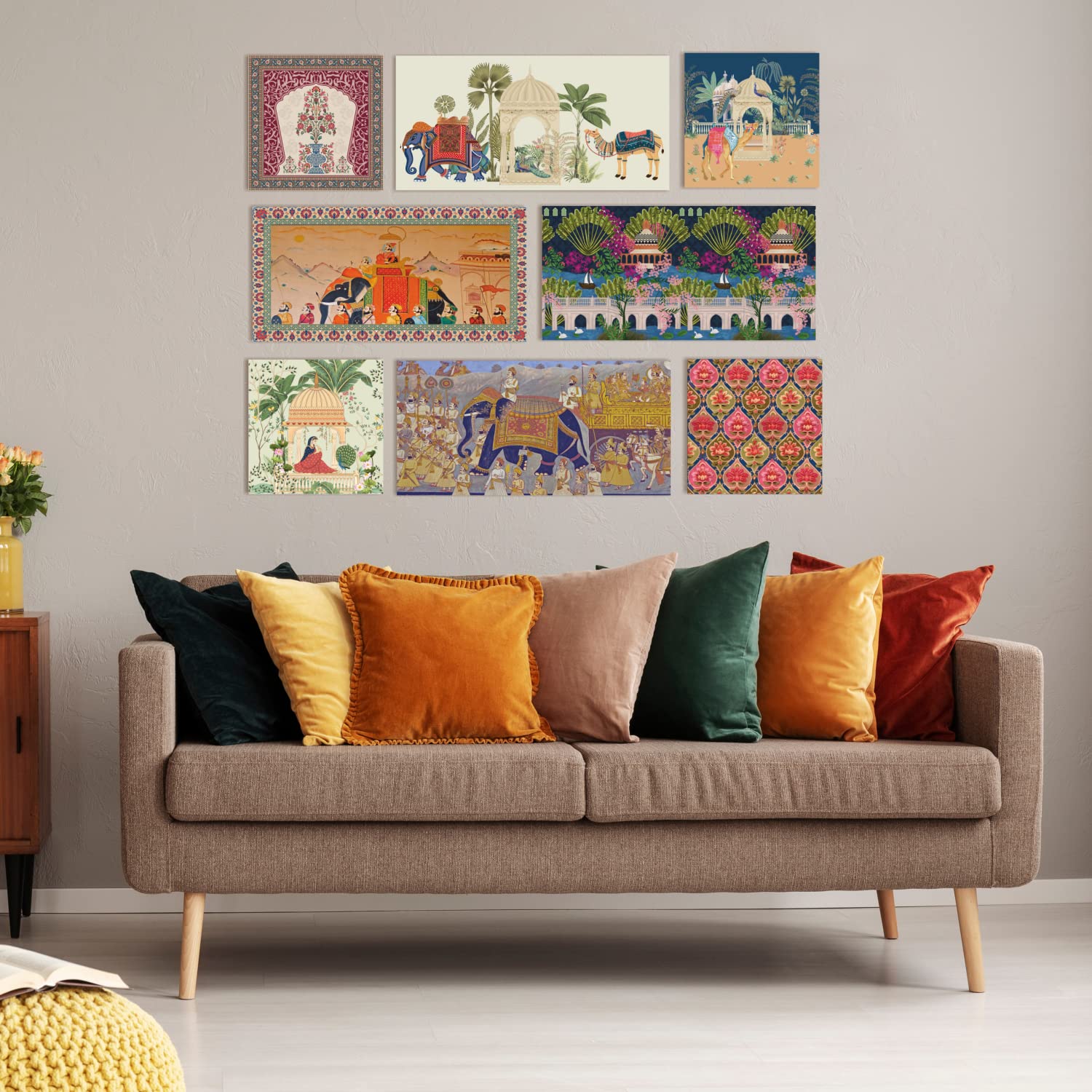 PAPER PLANE DESIGN Ethnic Indian Painting On Canvas For Living Room ...