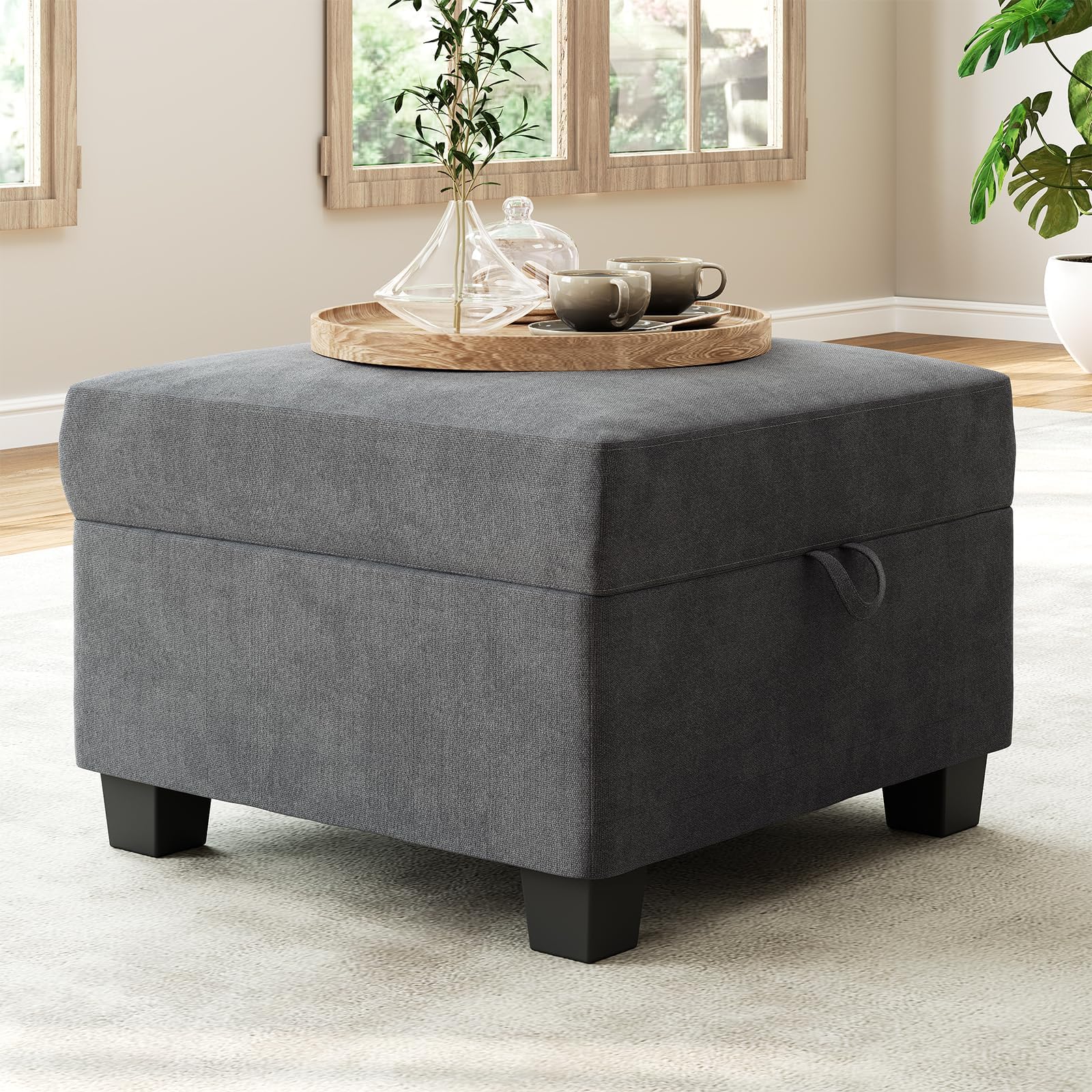 Amazon.com: Yaheetech Ottoman with Large Storage, Multifunctional 28 ...