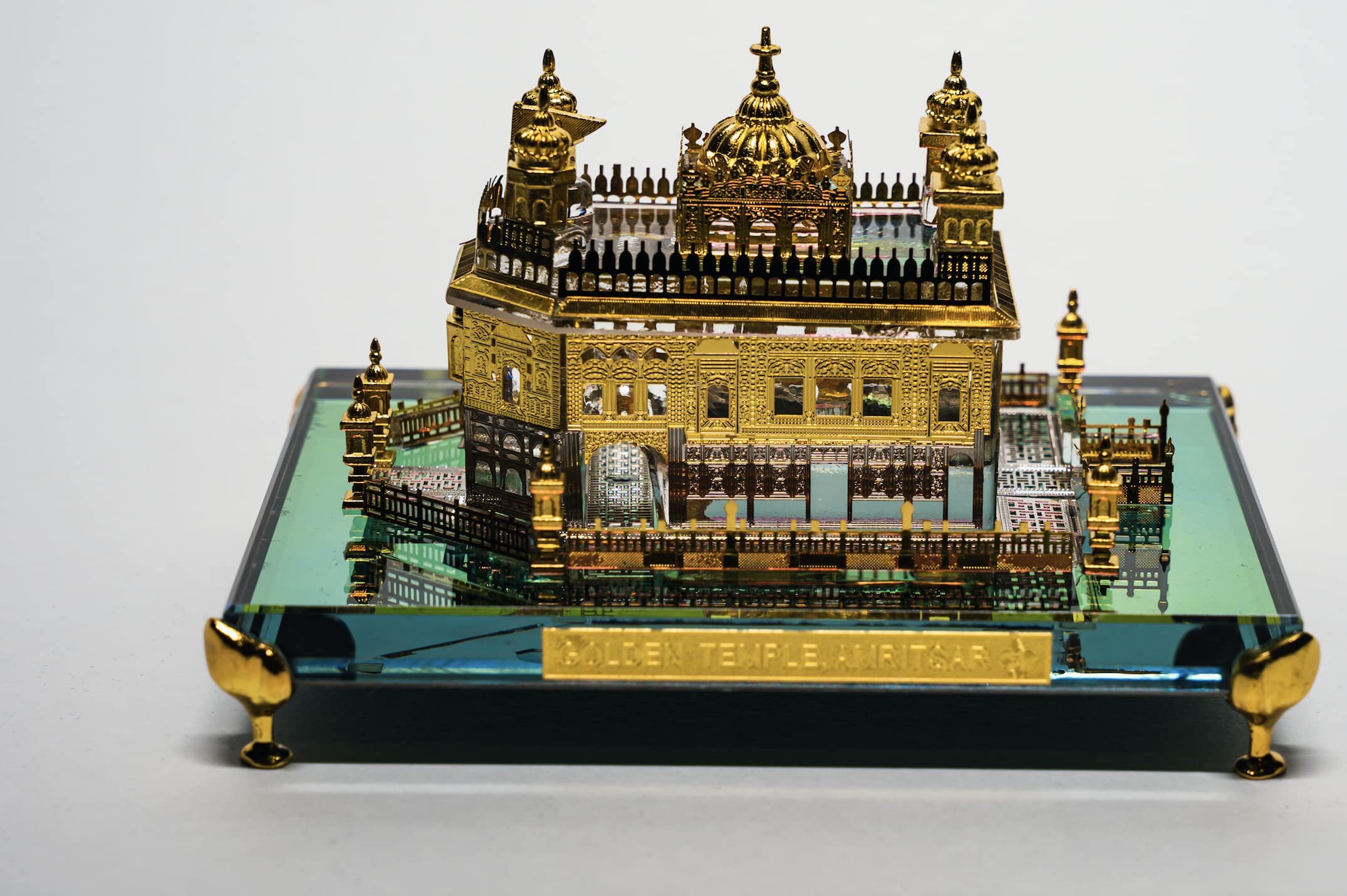 Buy Golden Temple Amritsar Model, A Sikh Religious Crystal with Golden ...