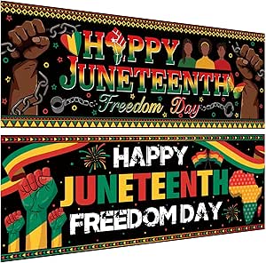 Amazon.com: Juneteent Decorations Porch Sign Juneteenth 1865 Hanging ...