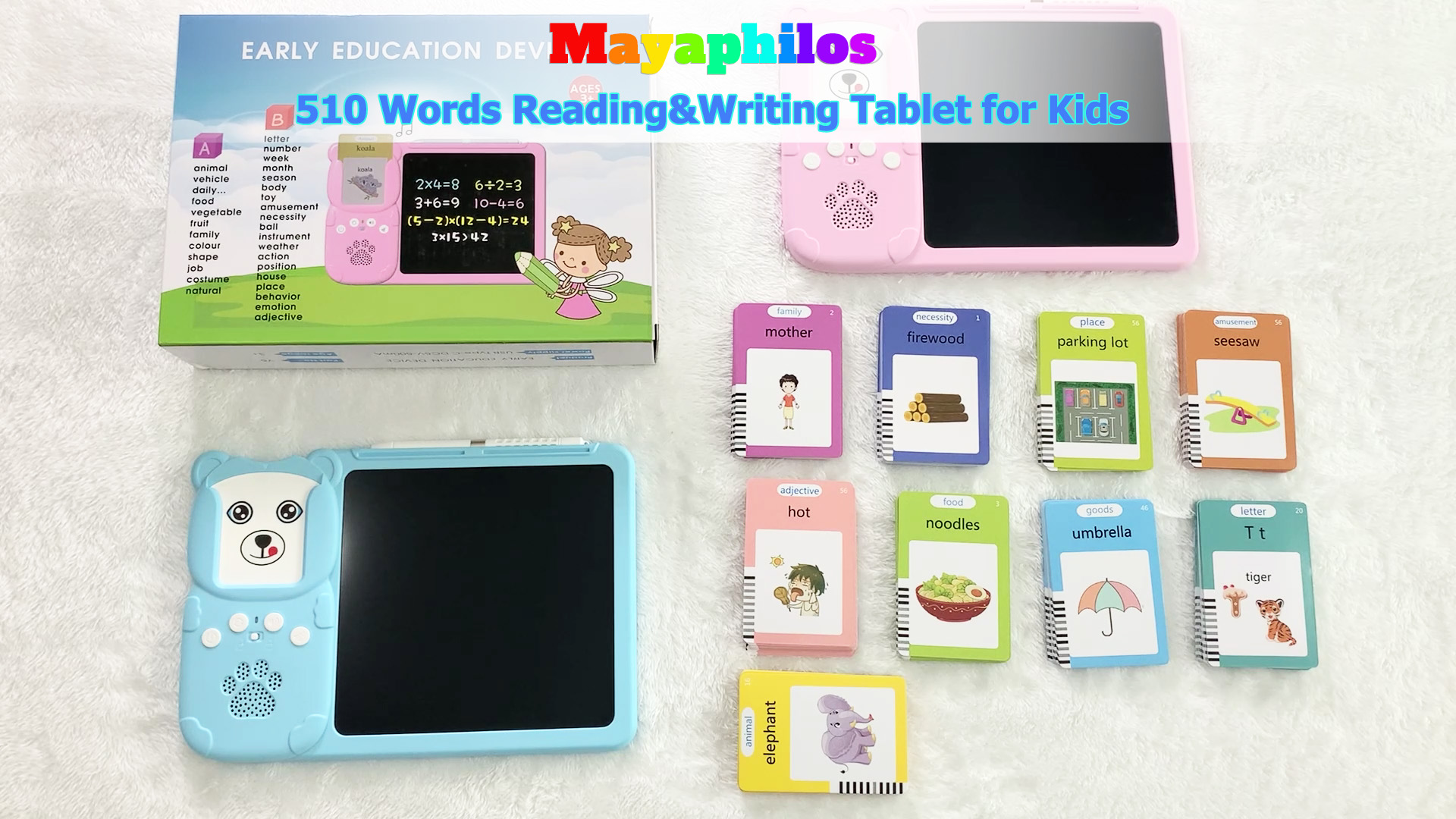 Watch MAYAPHILOS 510 Words Talking Flash Cards LCD Writing Tablet on ...