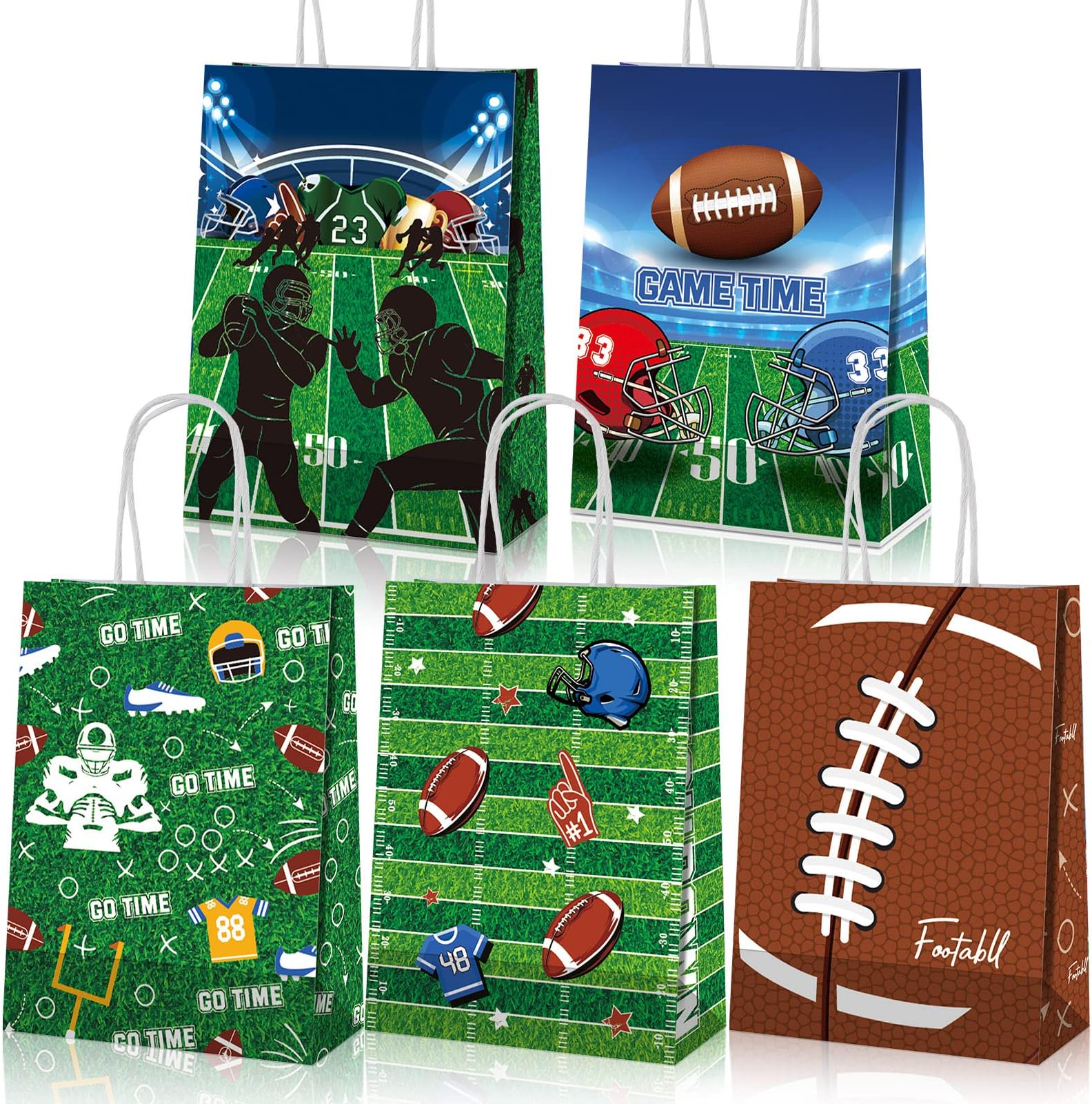 Amazon.com: Zonon 20 Pack Football Party Treat Bags Football Goody Gift ...