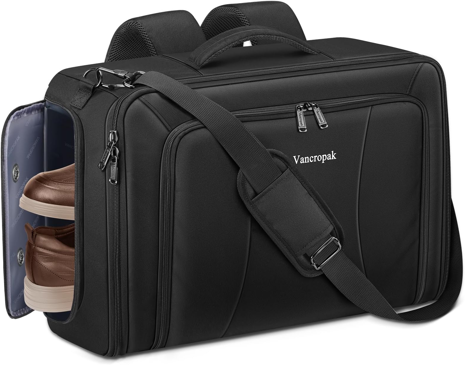 Amazon.com: Vancropak Convertible Carry on Garment Bag with Backpack ...