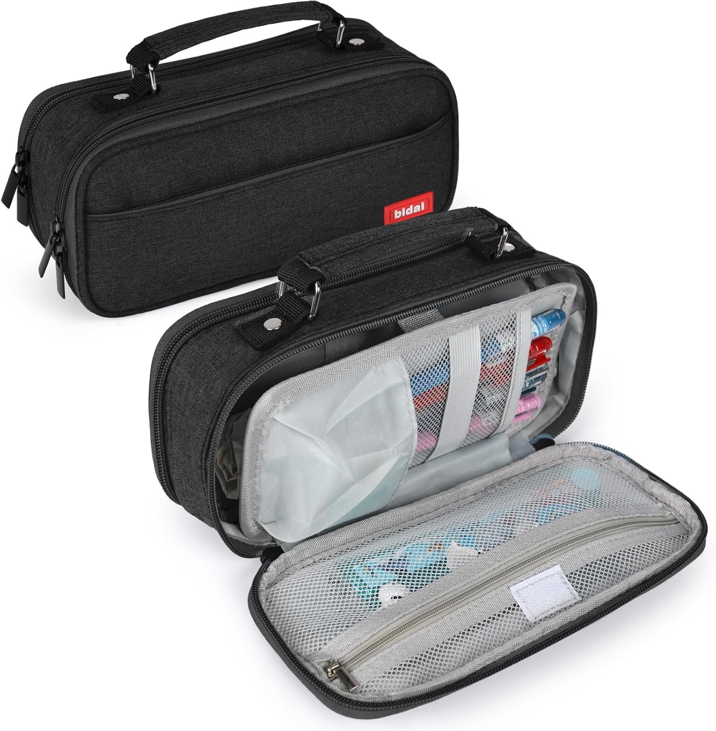 Large Capacity Pencil Case, Durable Pen Pouch Holder 4 Compartments ...