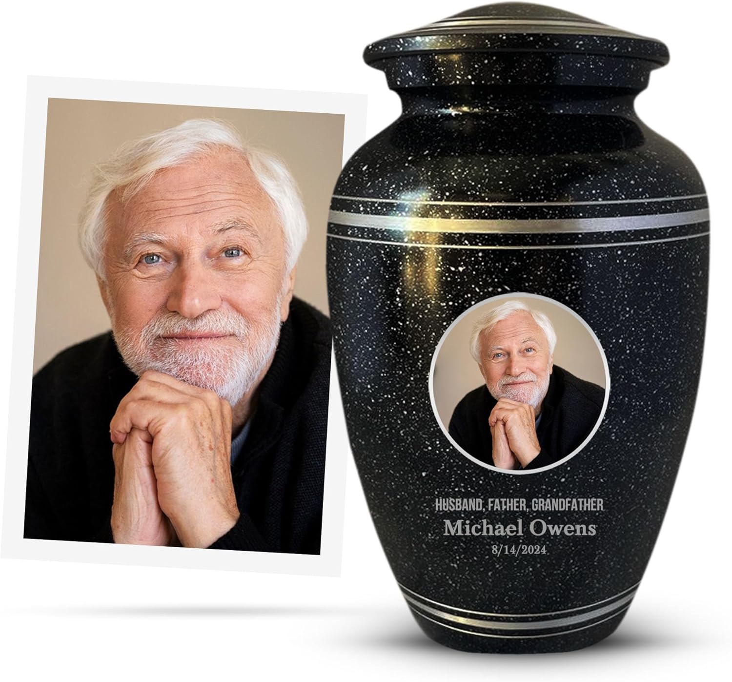 Amazon.com: Personalized Custom Photo Human Cremation Urn for Adult ...