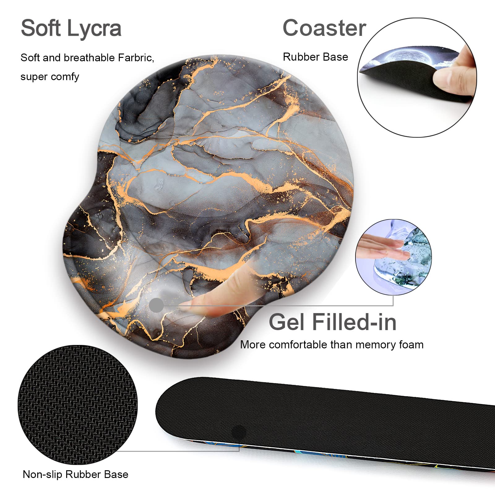 Snapklik.com : Mouse Pad + Desk Mat + Keyboard Wrist Rest + Coaster 4 ...