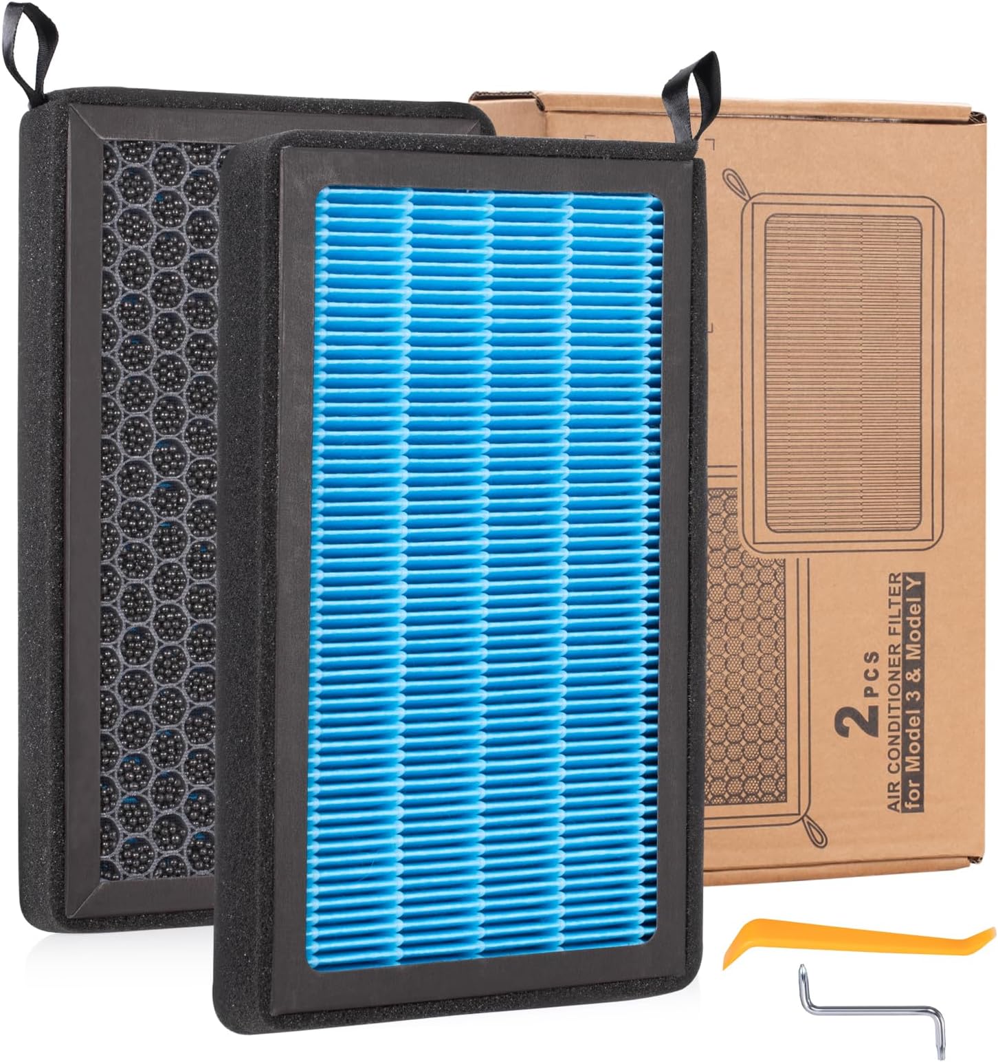 Spurtar Tesla Model 3 Air Filter, Tesla Model Y Air Filter 2 Pack ...