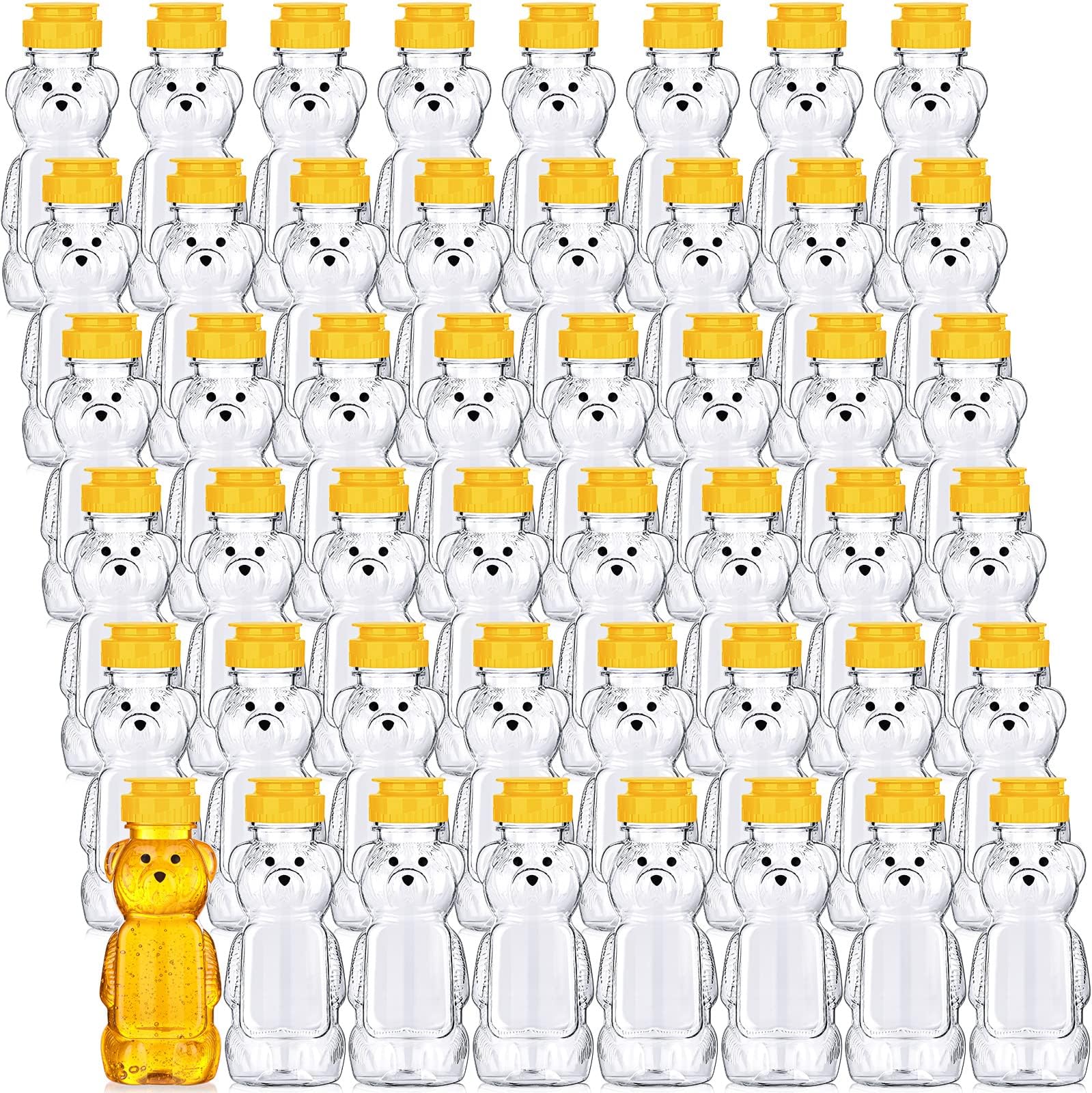 Amazon.com: Thenshop 36 Pcs 8 oz Honey Jar Plastic Empty Honey Bear ...