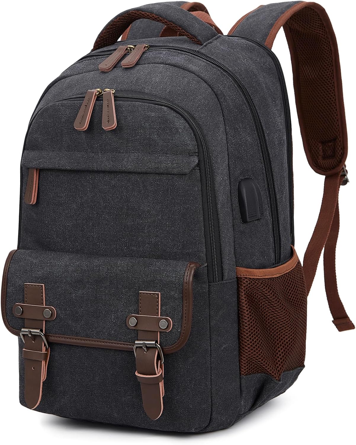 Canvas travel Laptop Backpack for Men Women,Work backpack Fits 15.6 ...