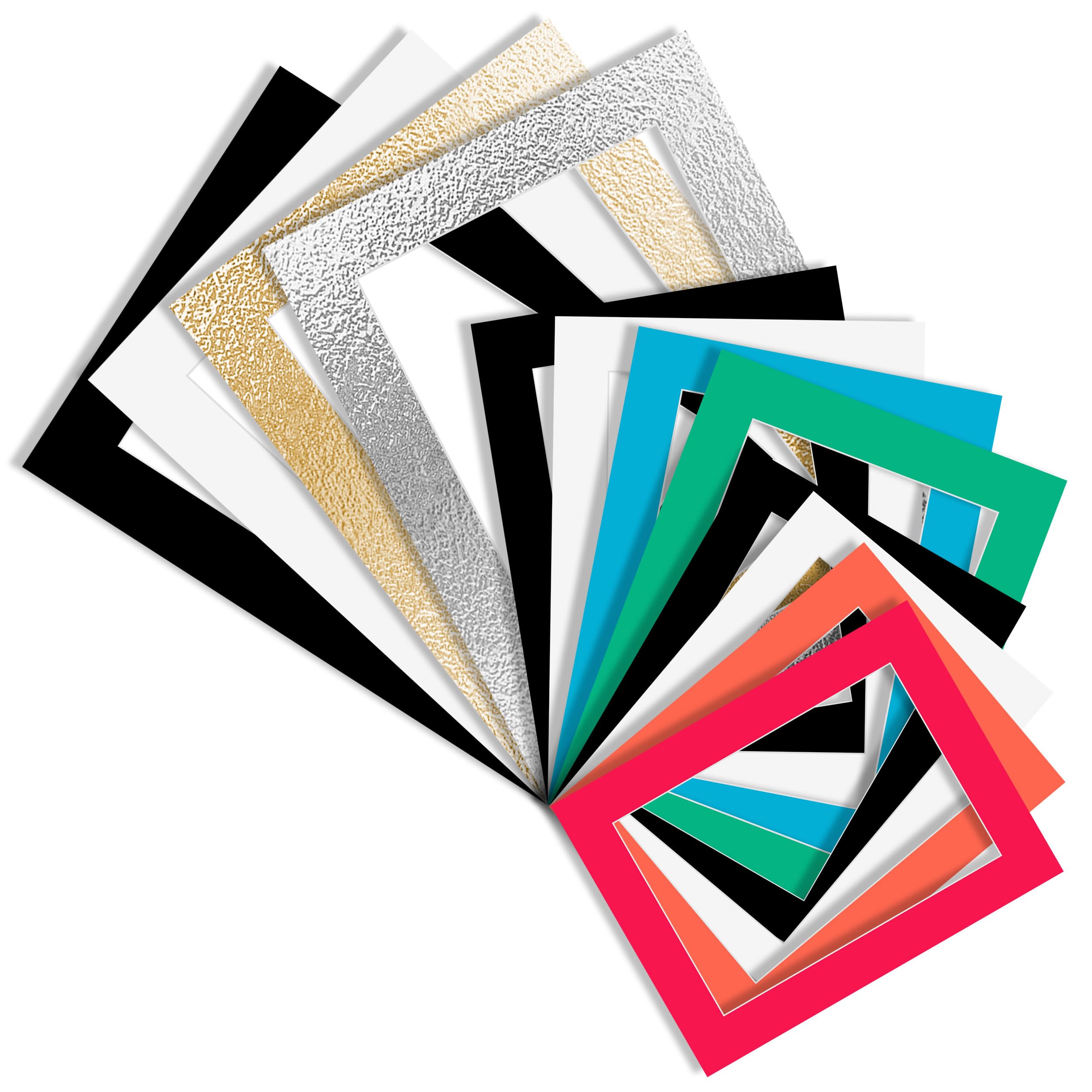 24 Pcs Picture Mats, 3 Sizes Pre-Cut Picture Frame Mat Set, Colorful ...