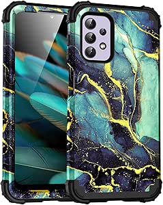 Amazon.com: BQQFG for Galalxy A32 5G Case,Marble Design Three Layer Heavy Duty Shockproof Hybrid ...