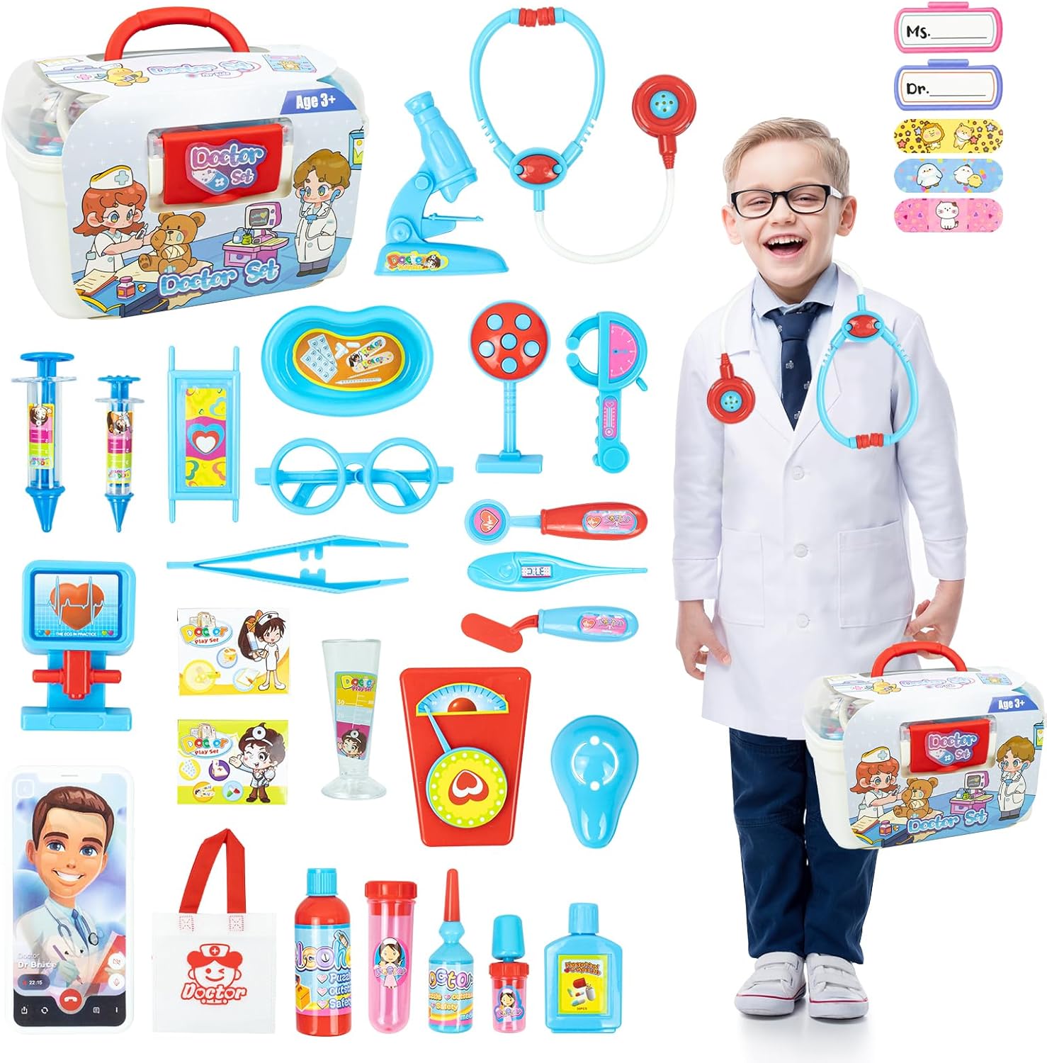 Amazon.com: KalaDuck 32PCS Doctor Kit for Toddlers 3-5 Years, Pretend ...