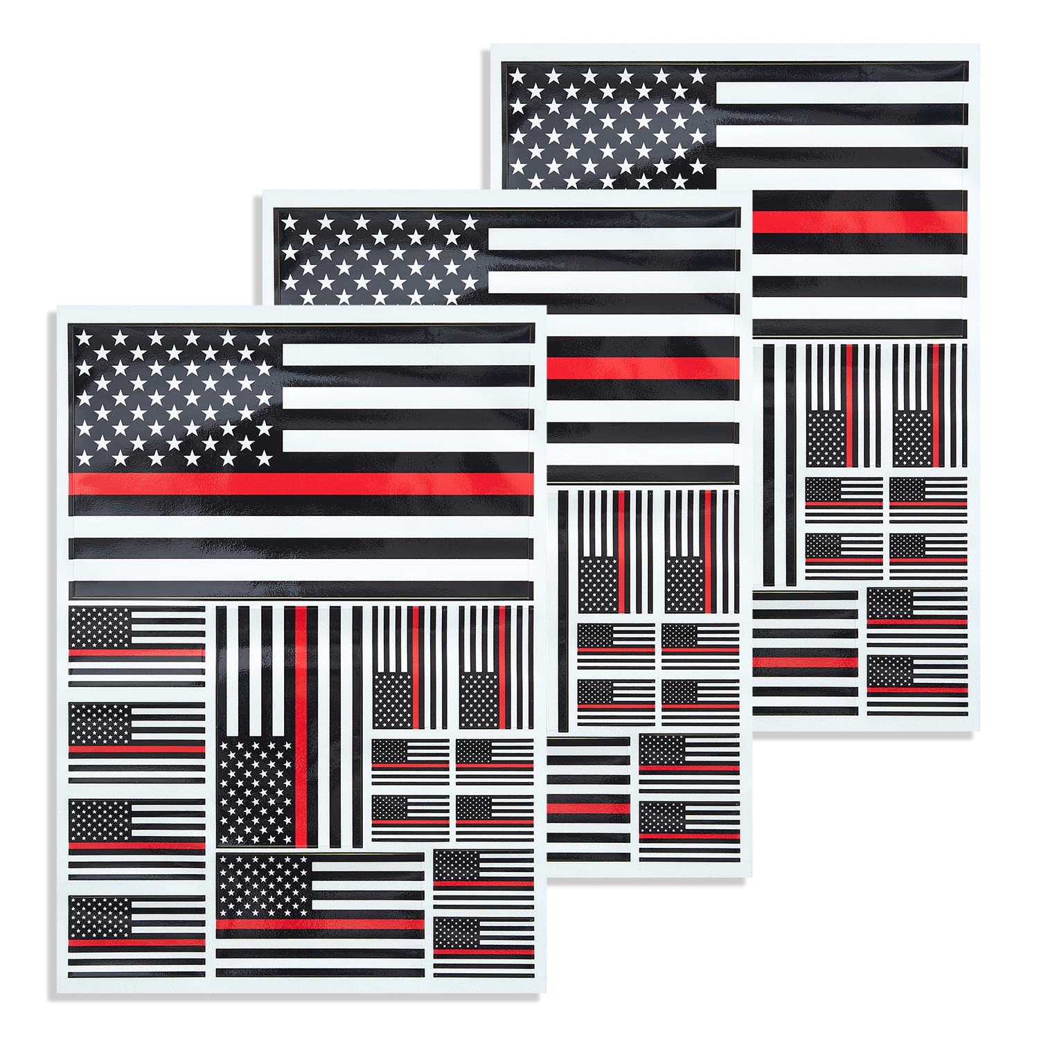 Amazon.com: CANTENDO 3 Pack Thin Red Line American Firefighter Flag ...