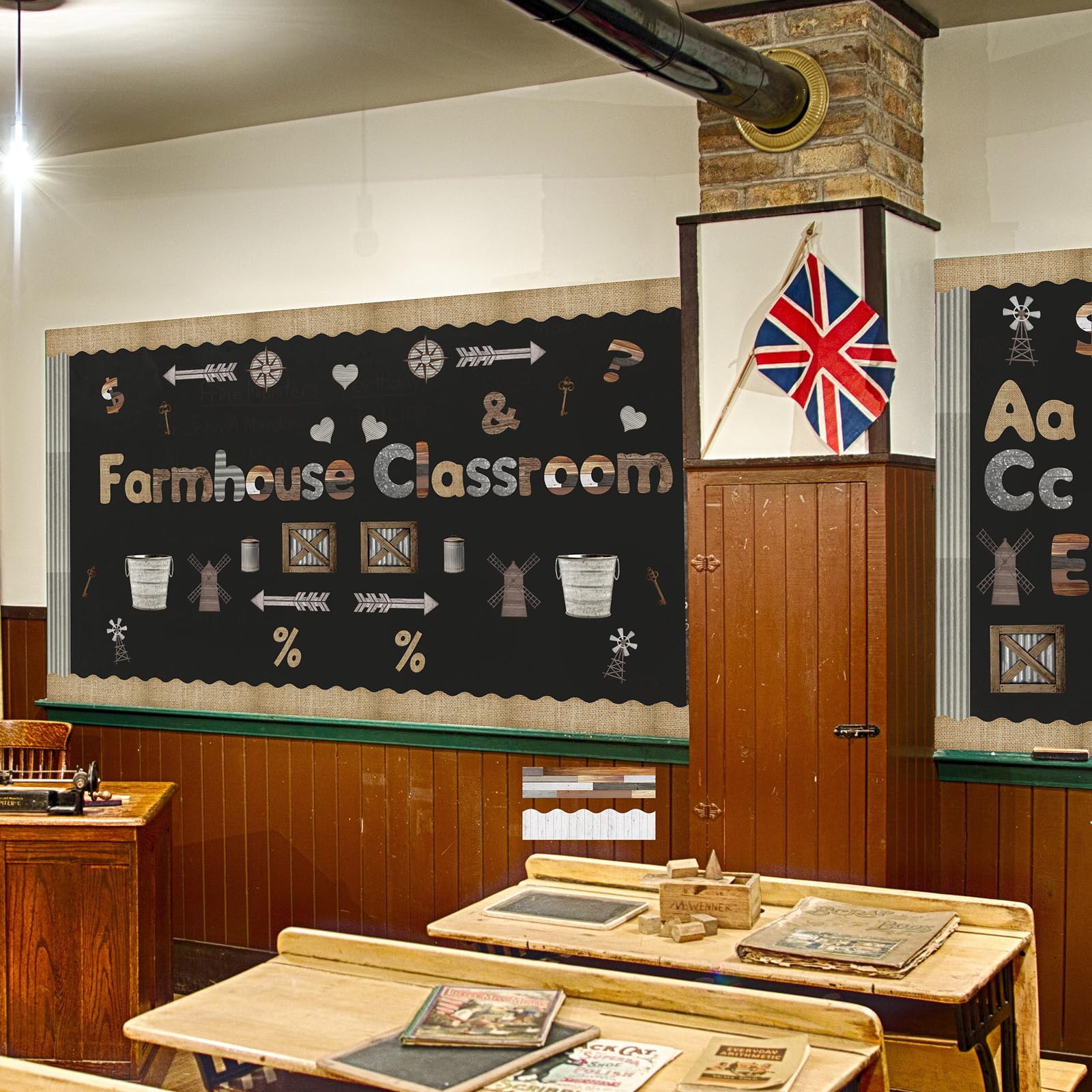 Snapklik.com : Kosiz Farmhouse Bulletin Board Decoration Set 118 Ft ...