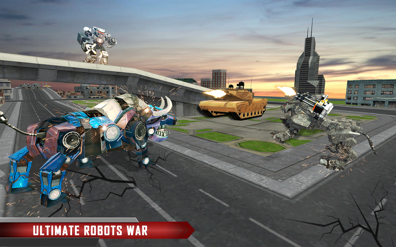 Multi Robot Transform Battle, Police Dog, Tiger & Wildcat, Transforming ...