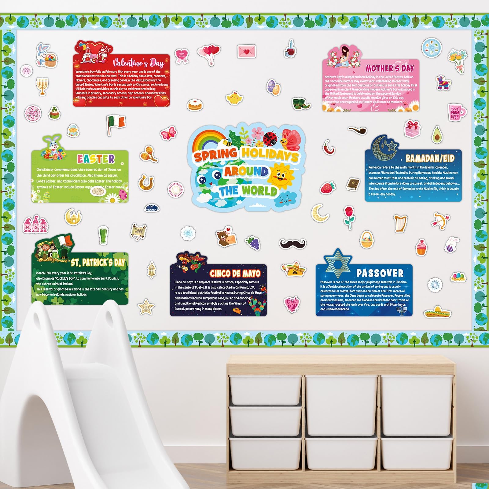 Snapklik.com : Spring Bulletin Board Decorations Spring Holidays Around ...