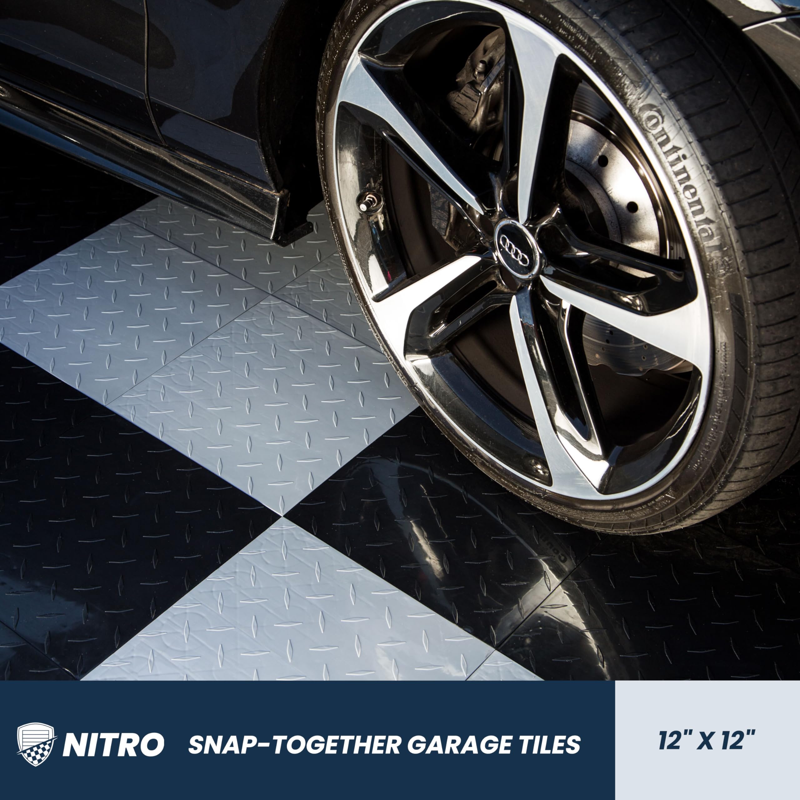 Snapklik.com : IncStores Nitro Snap-Together Garage Flooring Tiles, 12 ...