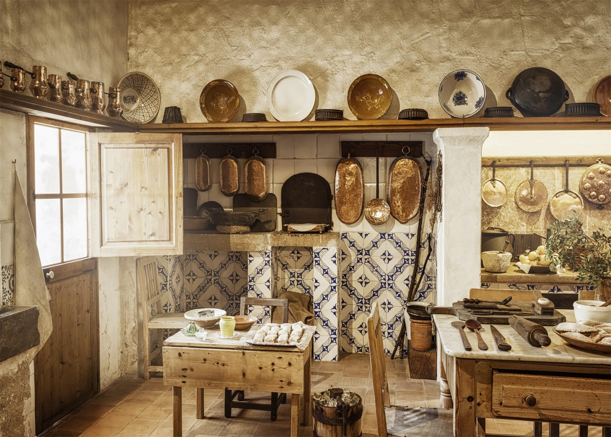 Amazon.com : BELECO 7x5ft Fabric Vintage Rustic Kitchen Backdrop Retro ...