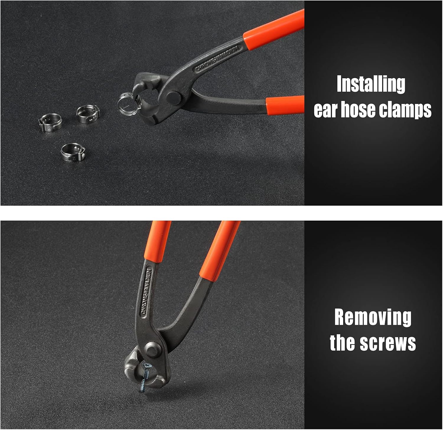 LEONTOOL Ear Clamp Pliers 10 Inches Ear Clamp Pincers Front Jaw Only ...