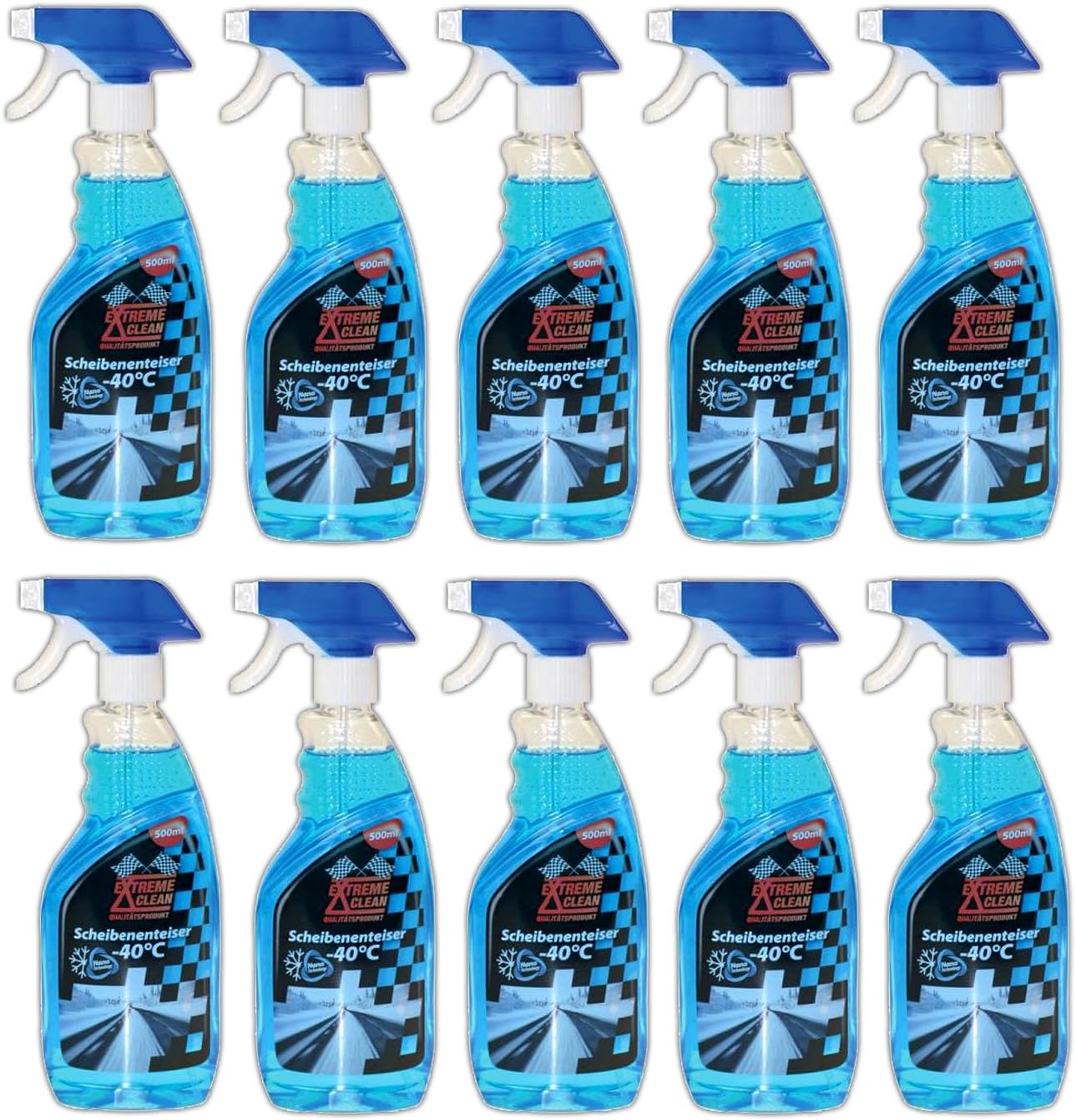 10x 500 ml Enteiser Scheibenenteiser Spray Auto Scheibenfrostschutz 5 L ...
