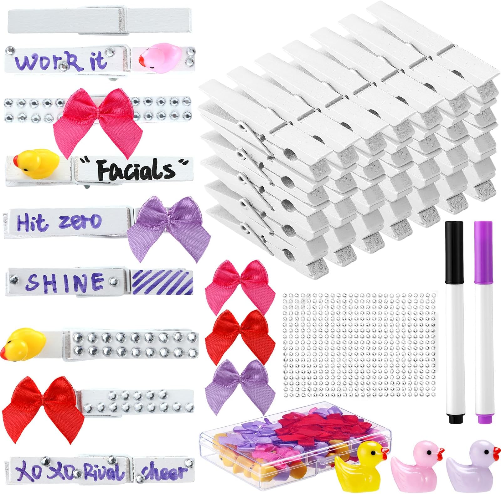 Amazon.com: Spirit Clips Cheer Pins Competition Pins (Pack of 30 ...