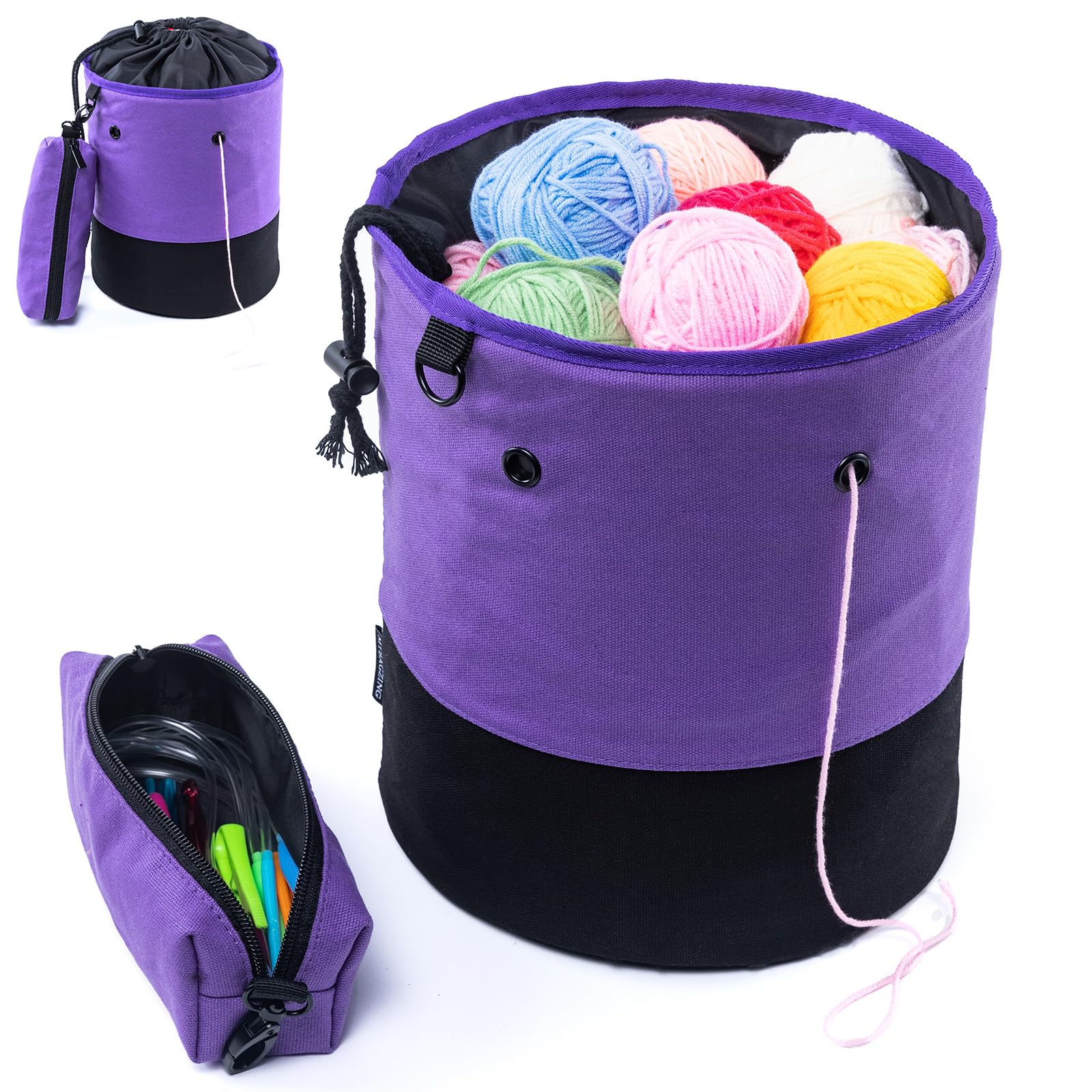 Amazon.com: MYBAGZING Small Yarn Bag with Knitting & Crochet Suppliers ...