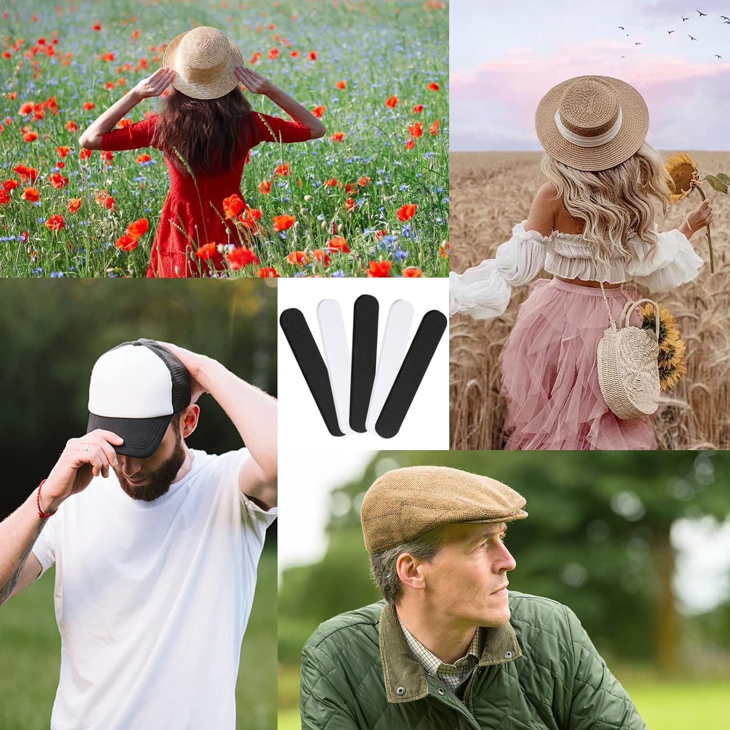 45PCS Hat Size Tape, Hat Size Reducer, Foam Reducing Tape for Hats Caps ...