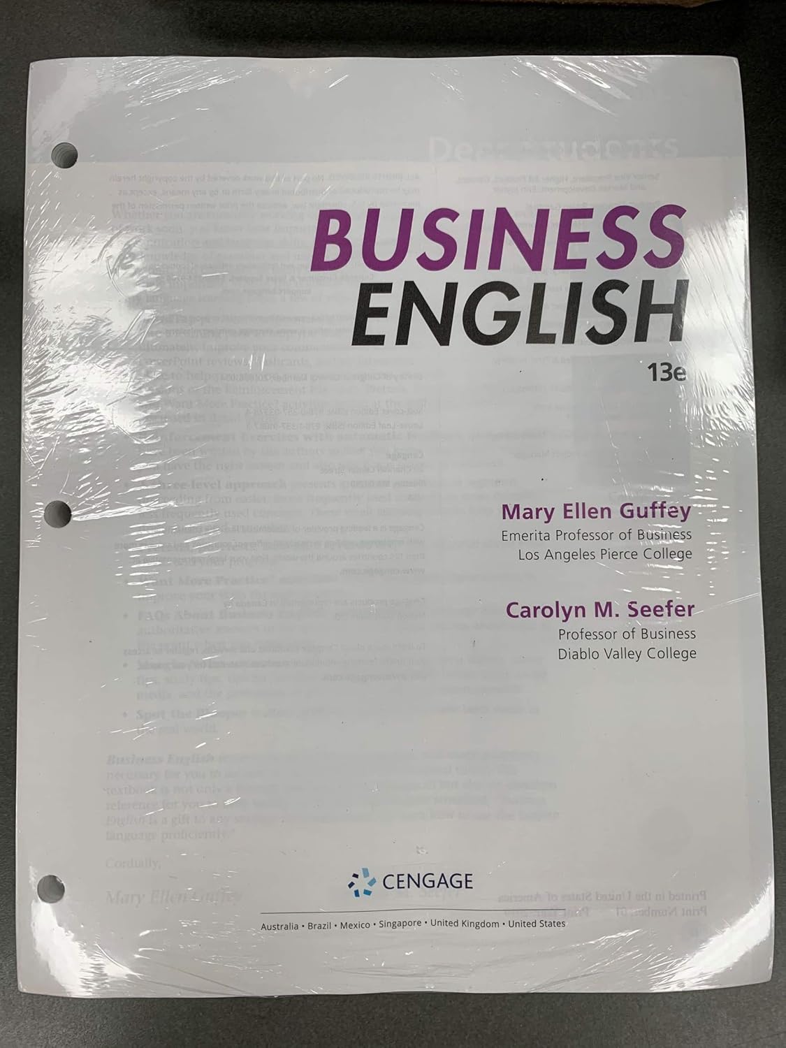 Business English 13th Edition (LL): Mary Ellen Guffey, Carolyn M ...