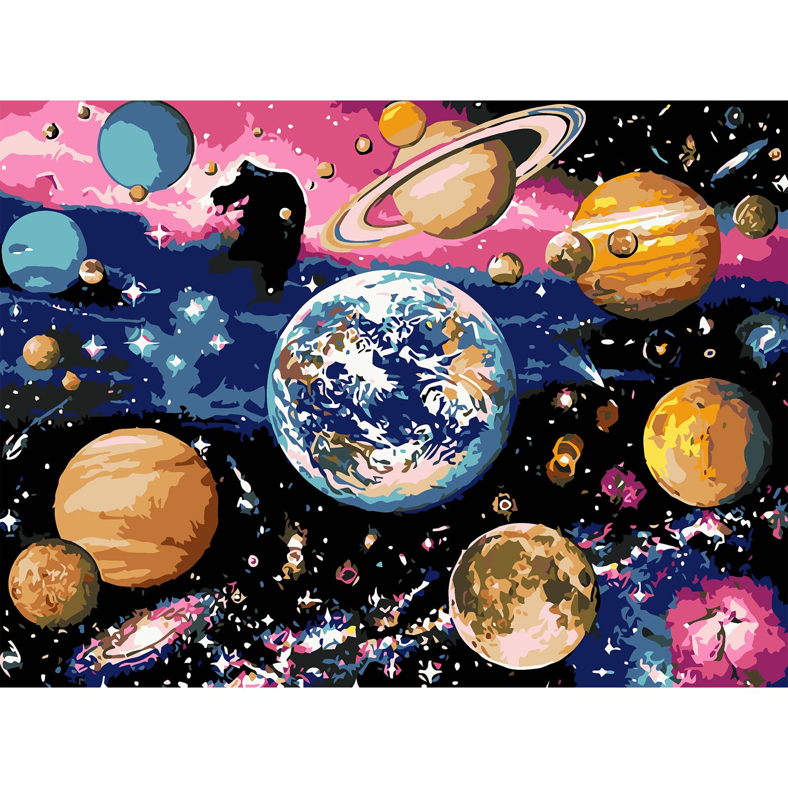 Planeten Farbe Nach Zahlen Malen Nach Zahlen Weltraum Und Planeten