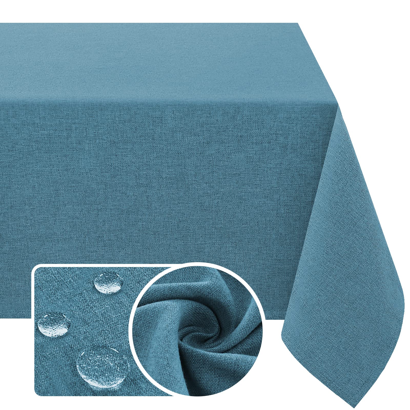 Amazon.com: H.VERSAILTEX Linen Textured Tablecloth Rectangle 60 x 102 ...