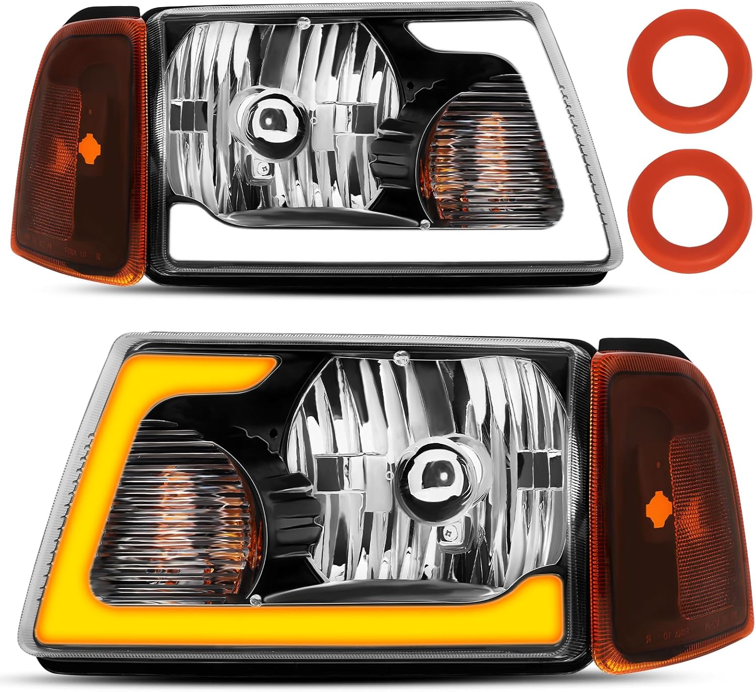 Amazon.com: ALZIRIA 2001-2011 Ford Ranger LED Headlight Assembly DRL ...