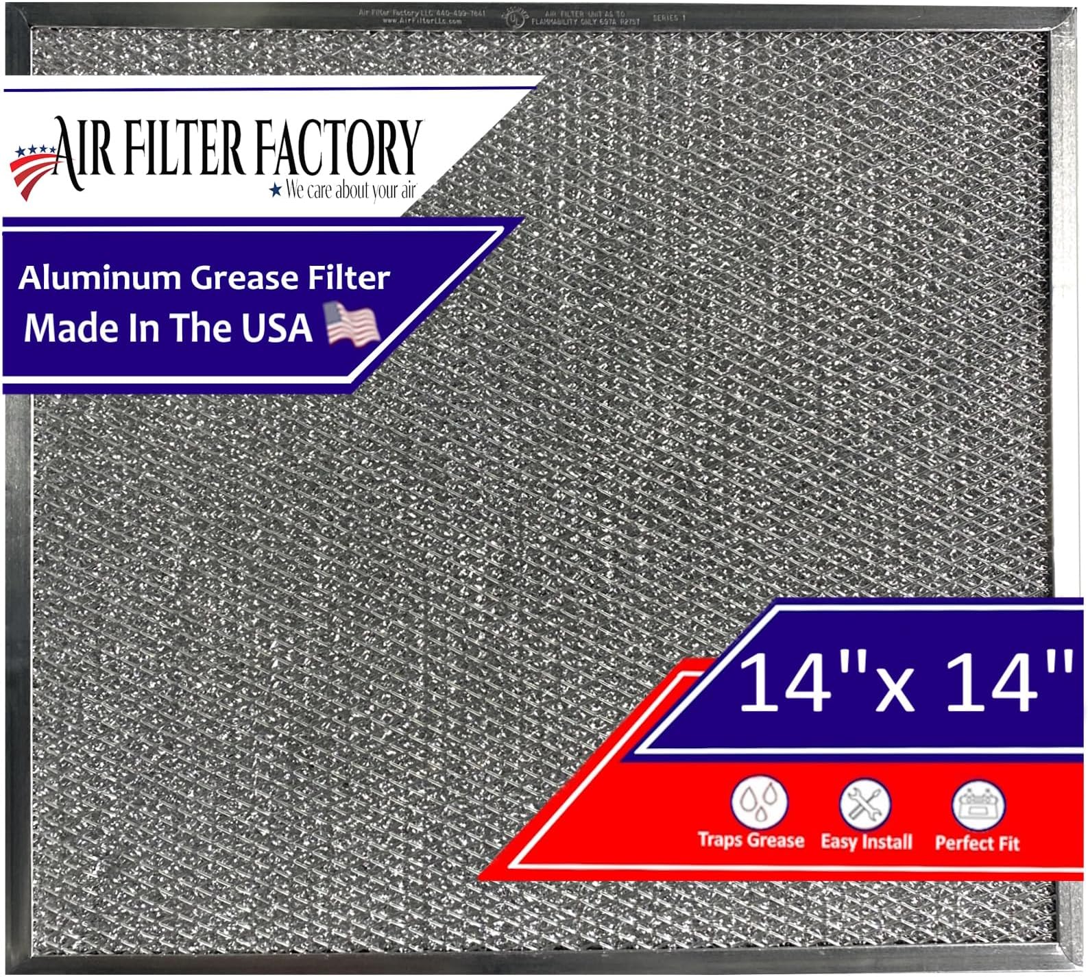 Amazon.com: Air Filter Factory 14 x 14 x 0.38 Inches Aluminum Mesh ...