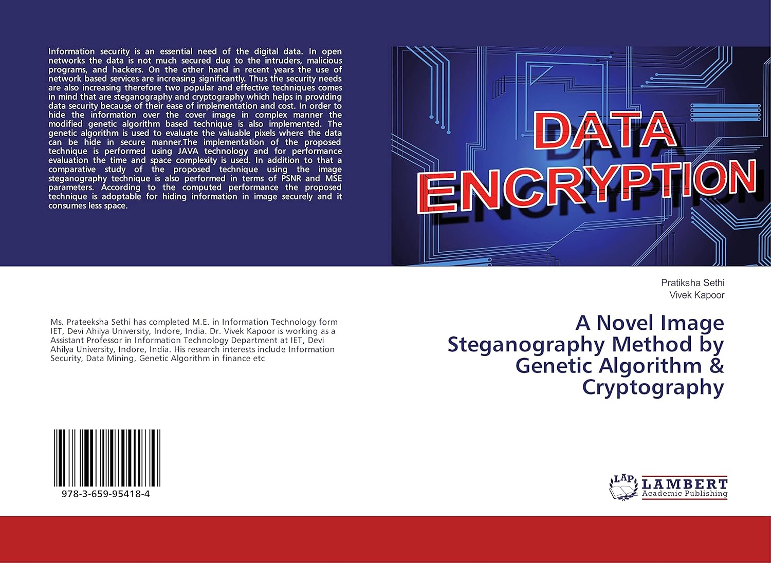A Novel Image Steganography Method By Genetic Algorithm And Cryptography 9783659954184 Computer